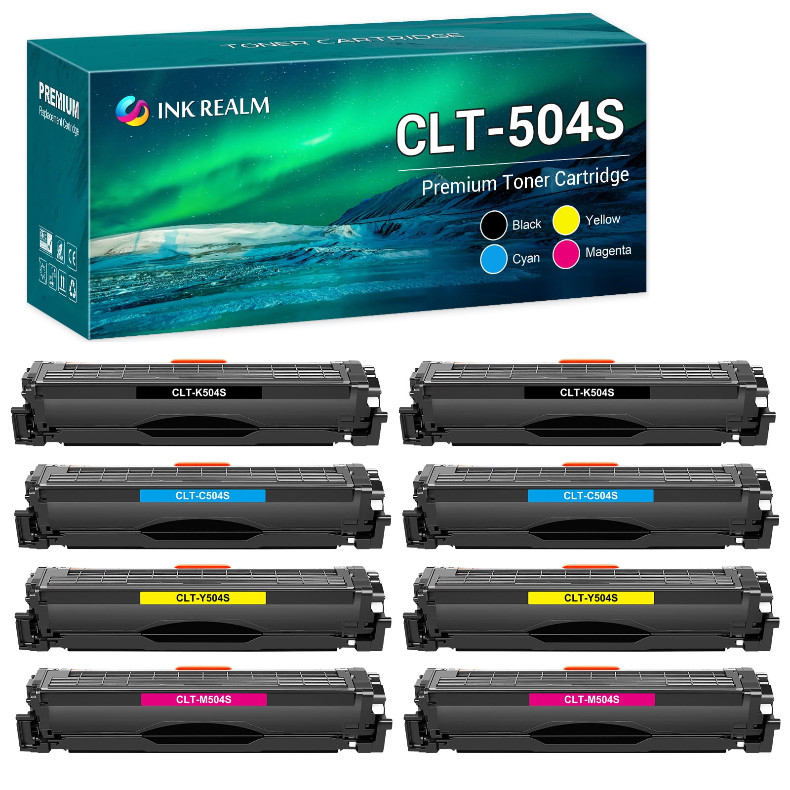 Ink realm Compatible Toner Cartridge for Samsung CLT-K504S CLT-C504S CLT-M504S CLT-Y504S 504S ...