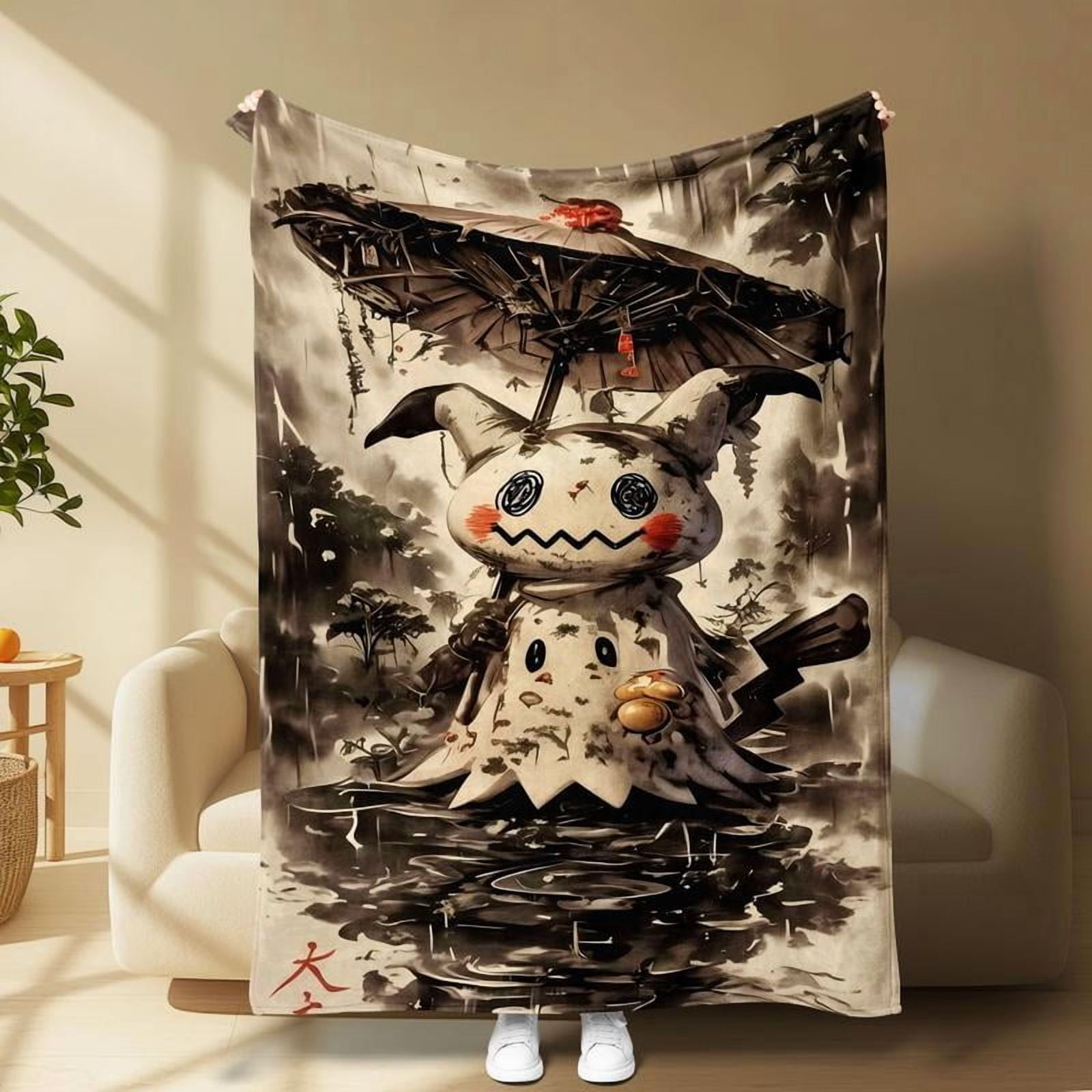 Ink - style Mimikyu Soft Blanket: Perfect for Leisure, AC Rooms & Home ...