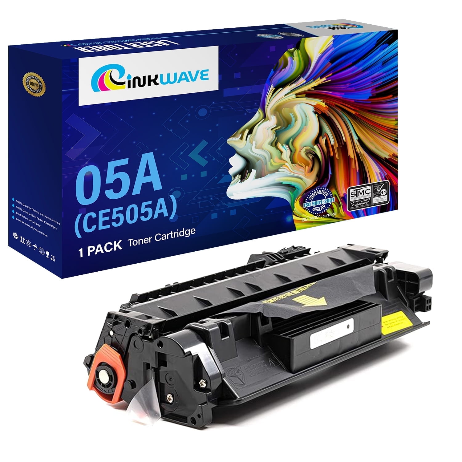 InkWave Compatible Toner Cartridge Replacement for HP 05A / CE505A ...