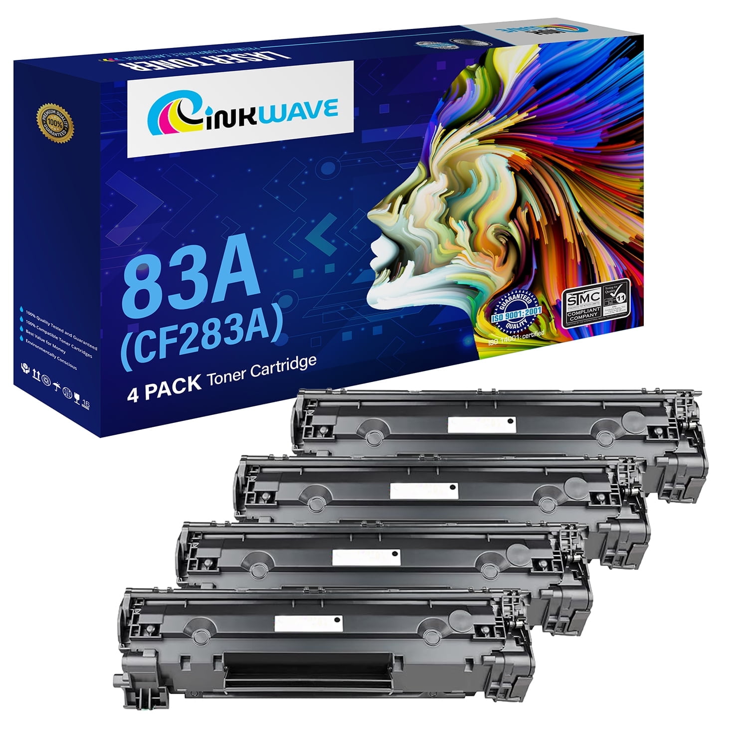 InkWave Compatible Toner Cartridge Replacement for HP 83A / CF283A ...