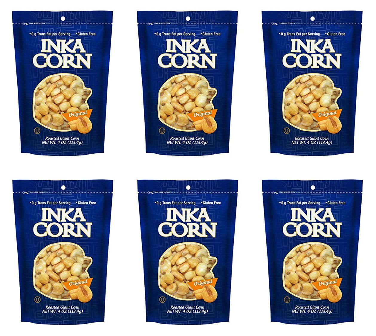Inka Corn Nuts, Gluten Free Roasted Giant Corn, Original Flavor, 4 ...