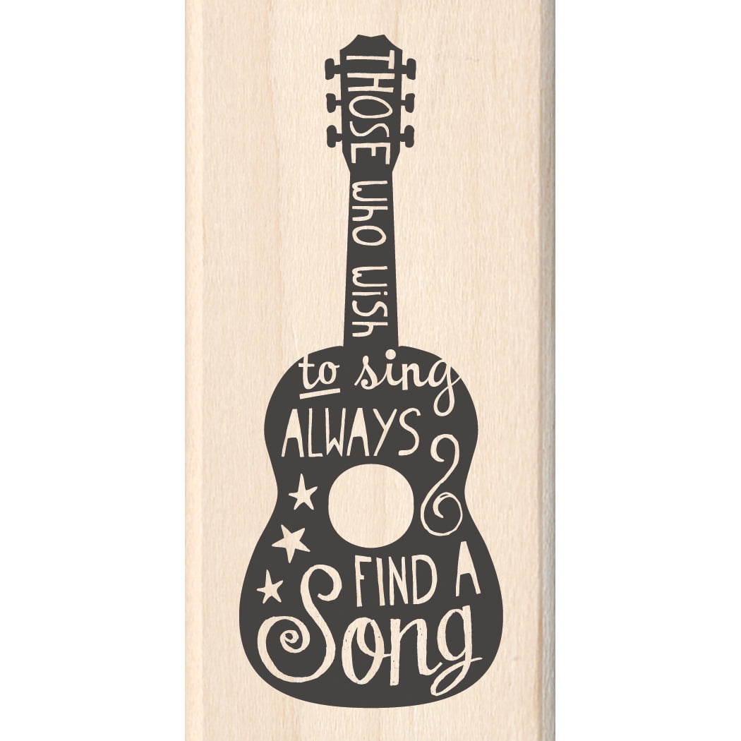 Inkadinkado Mounted Rubber Stamp 1.75"X3.5"-Wish To Sing, Pk 2 ...