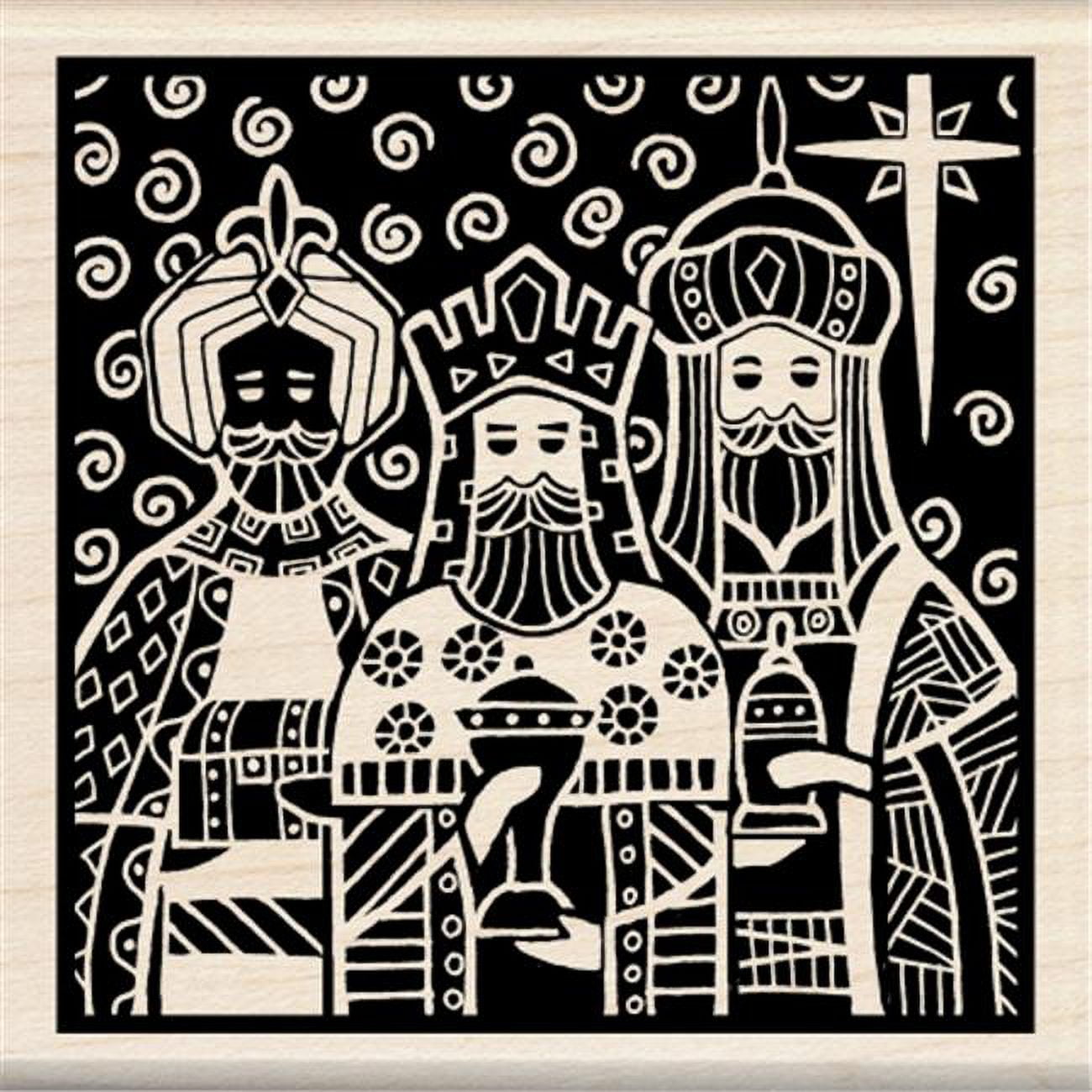 Inkadinkado Mounted Rubber Stamp 3"X3"-Three Kings - Walmart.com