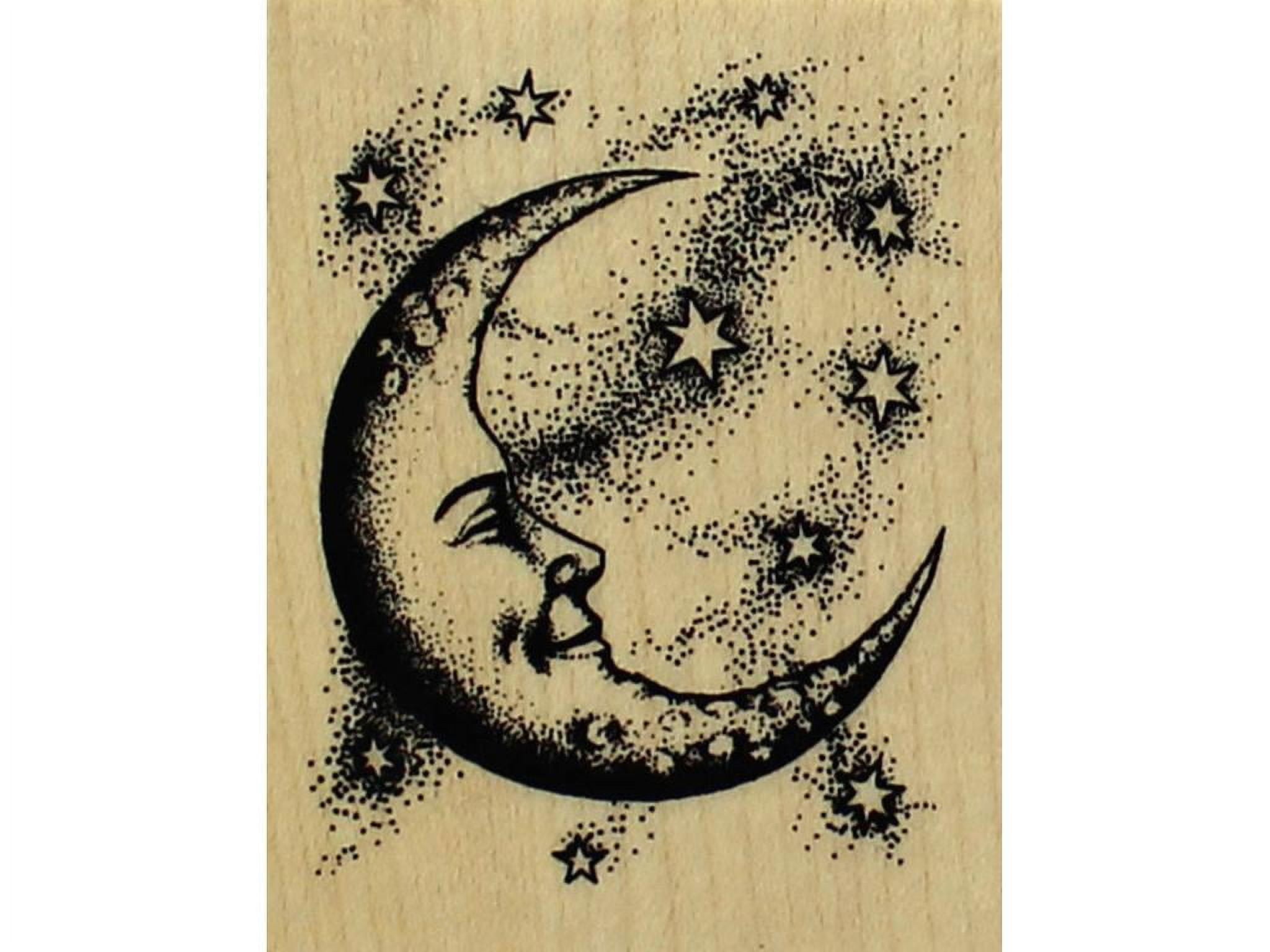 Inkadinkado Wood Stamp Crescent Moon - Walmart.com