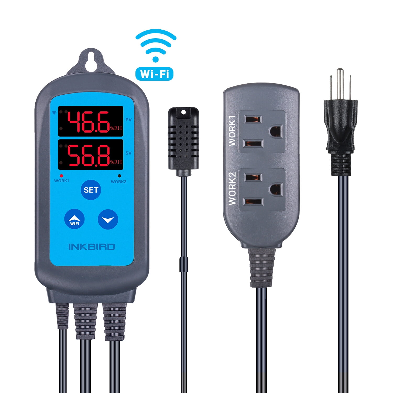Inkbird Digital Wifi Humidity Controller Dual Outlet Humidistat ...