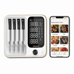 CHEF iQ Smart Meat Thermometer, Bluetooth WiFi, 5 Sensors, 3 Ultra-Thin ...