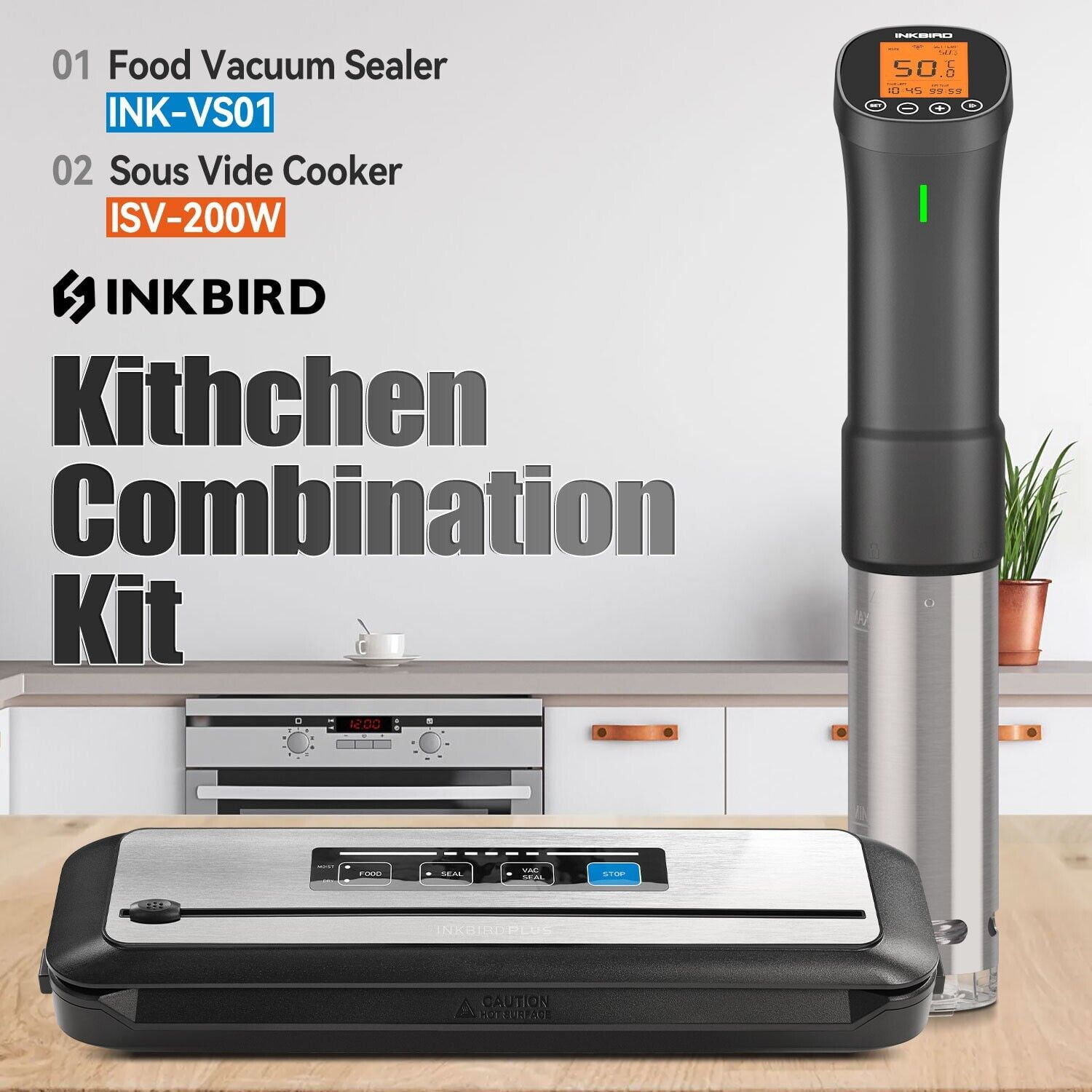 Inkbird Vacuum Sealer Machine WiFi Sous Vide Cooker Thermal Immersion ...