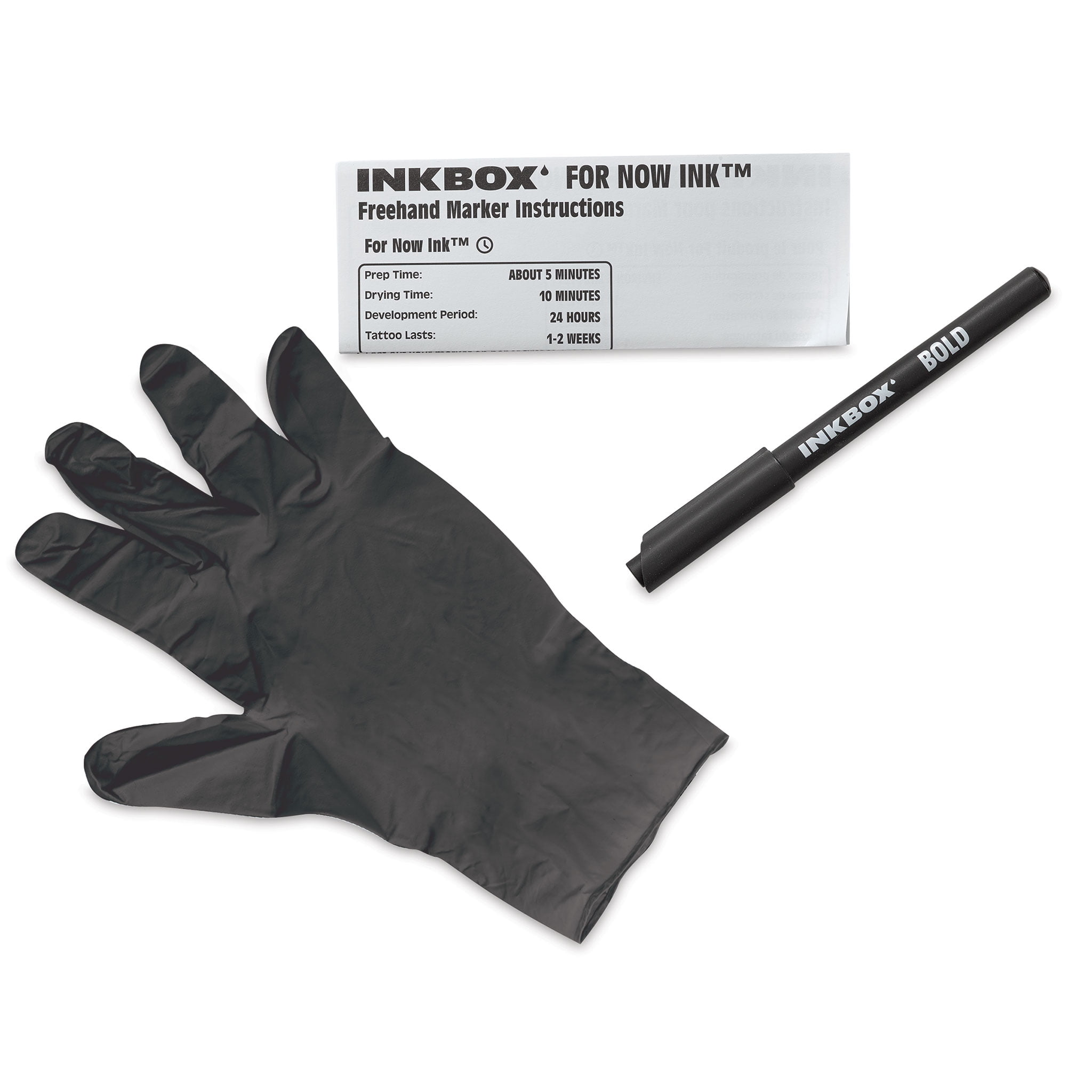 Inkbox Semi-Permanent Freehand Tattoo Marker - Bold Chisel Tip, Black ...