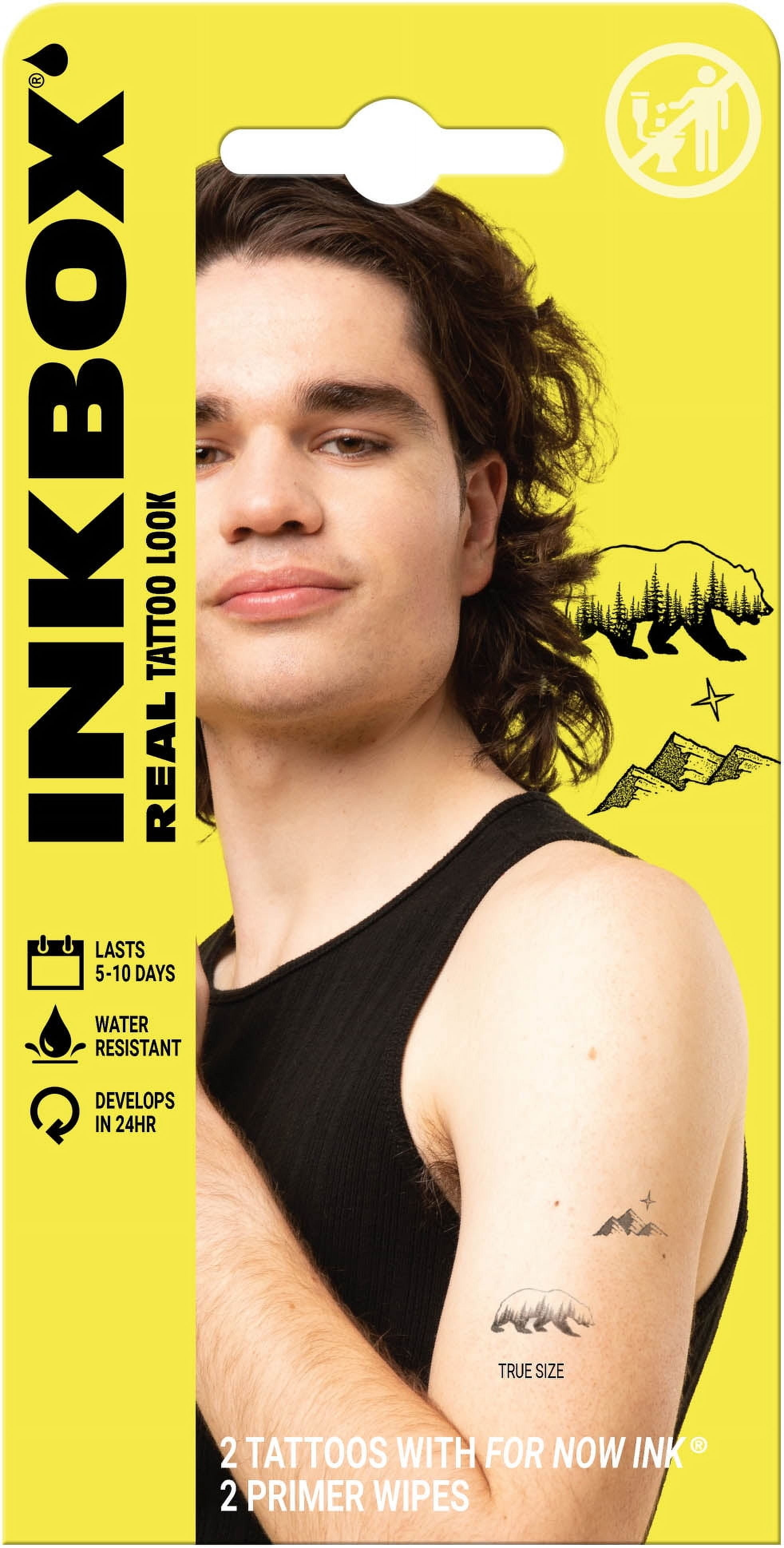 Inkbox Temporary Tattoos, Bear + Mountain, 2 Pack - Walmart.com