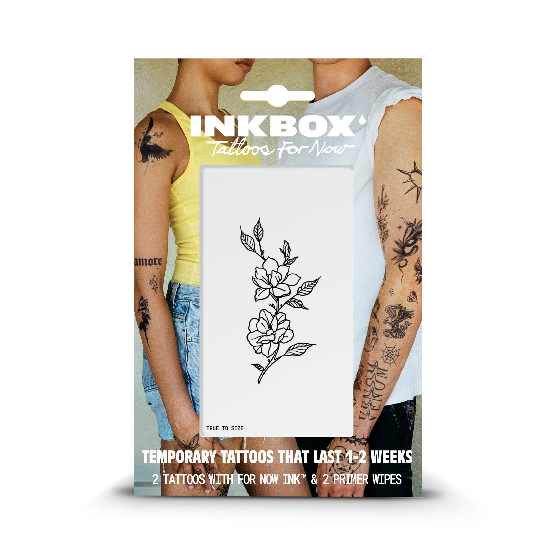 Inkbox Temporary Tattoos, Magnolia, Water-Resistant, Perfect for Any ...
