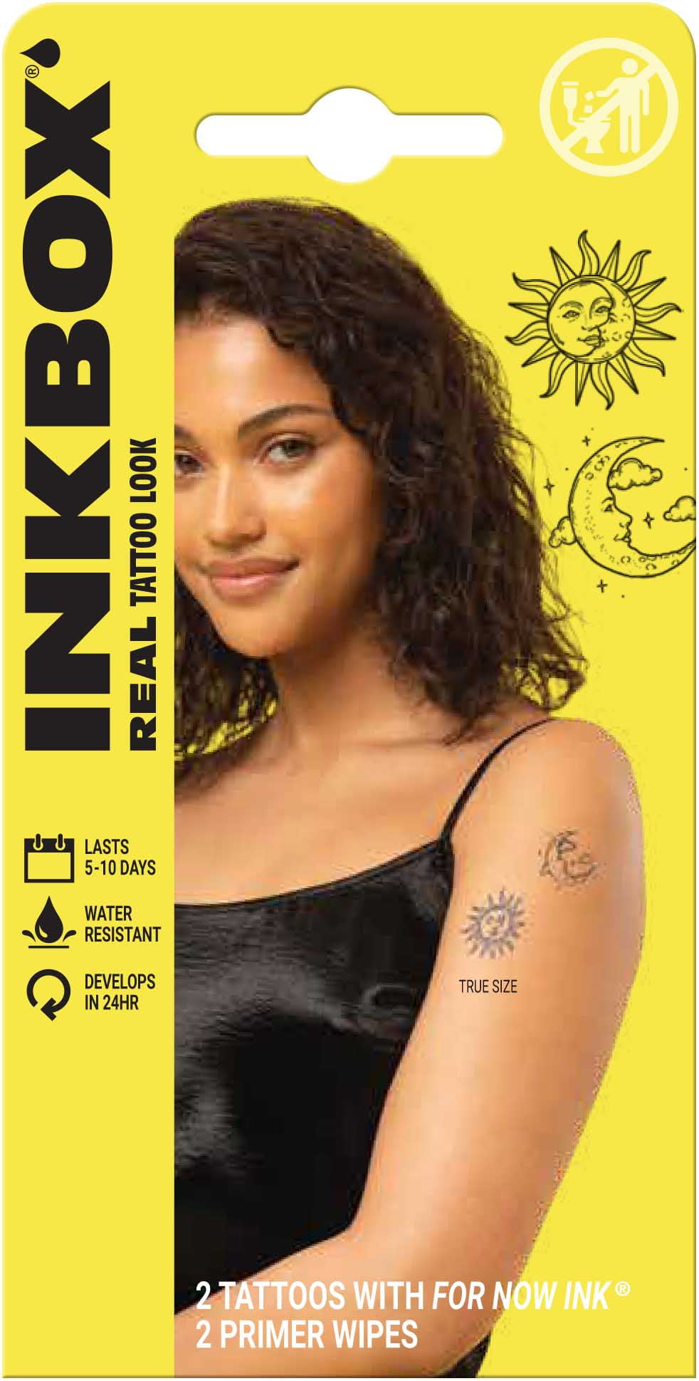 Inkbox Temporary Tattoos, Sun + Moon, 2 Pack - Walmart.com