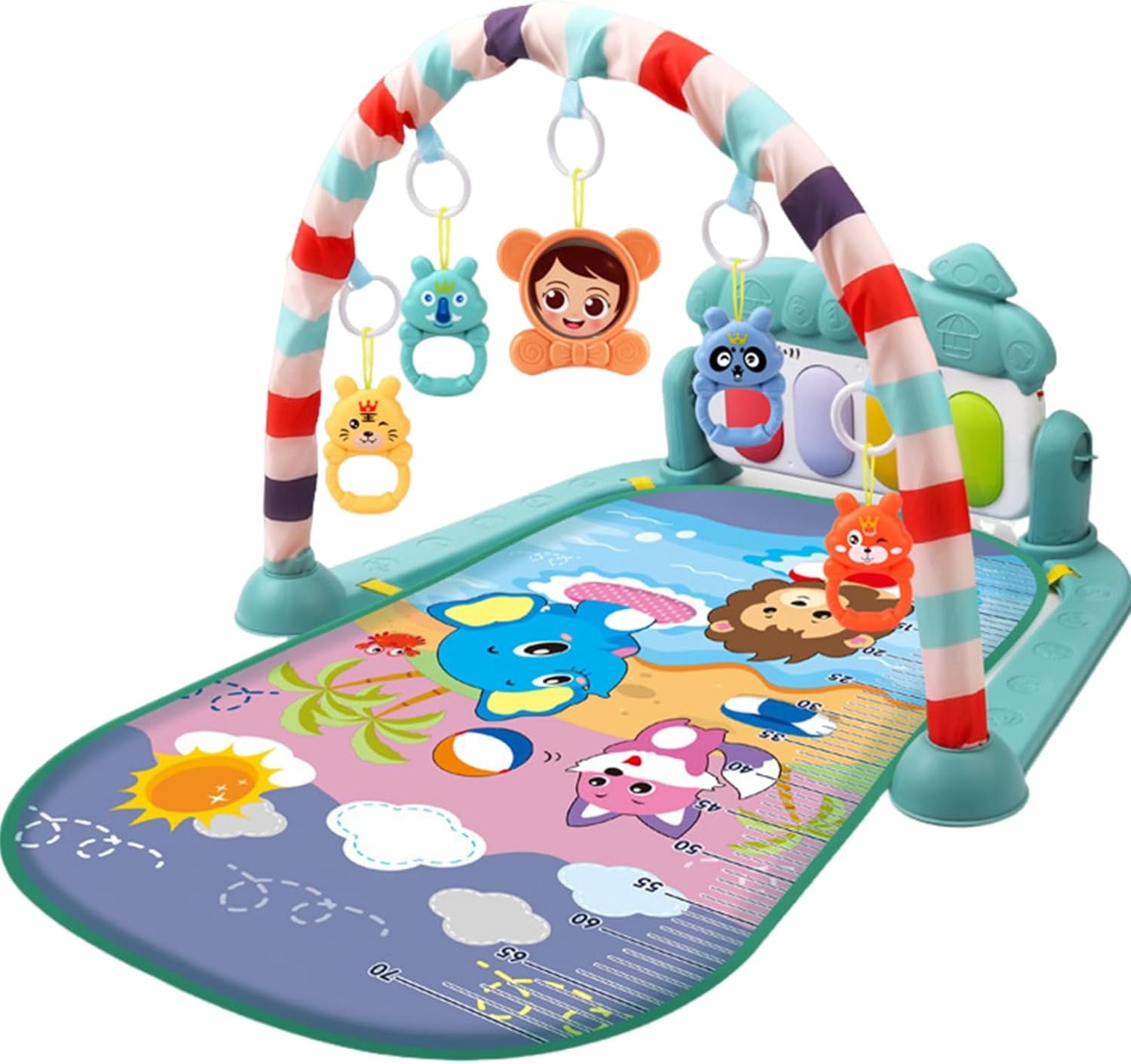 Inkcraft Baby Piano Gym Play Mat for Infants, Tummy Time Activity ...