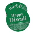 Inkdotpot 100 Pack Real Silver Foil Paper Tags Happy Diwali Favor Hang ...