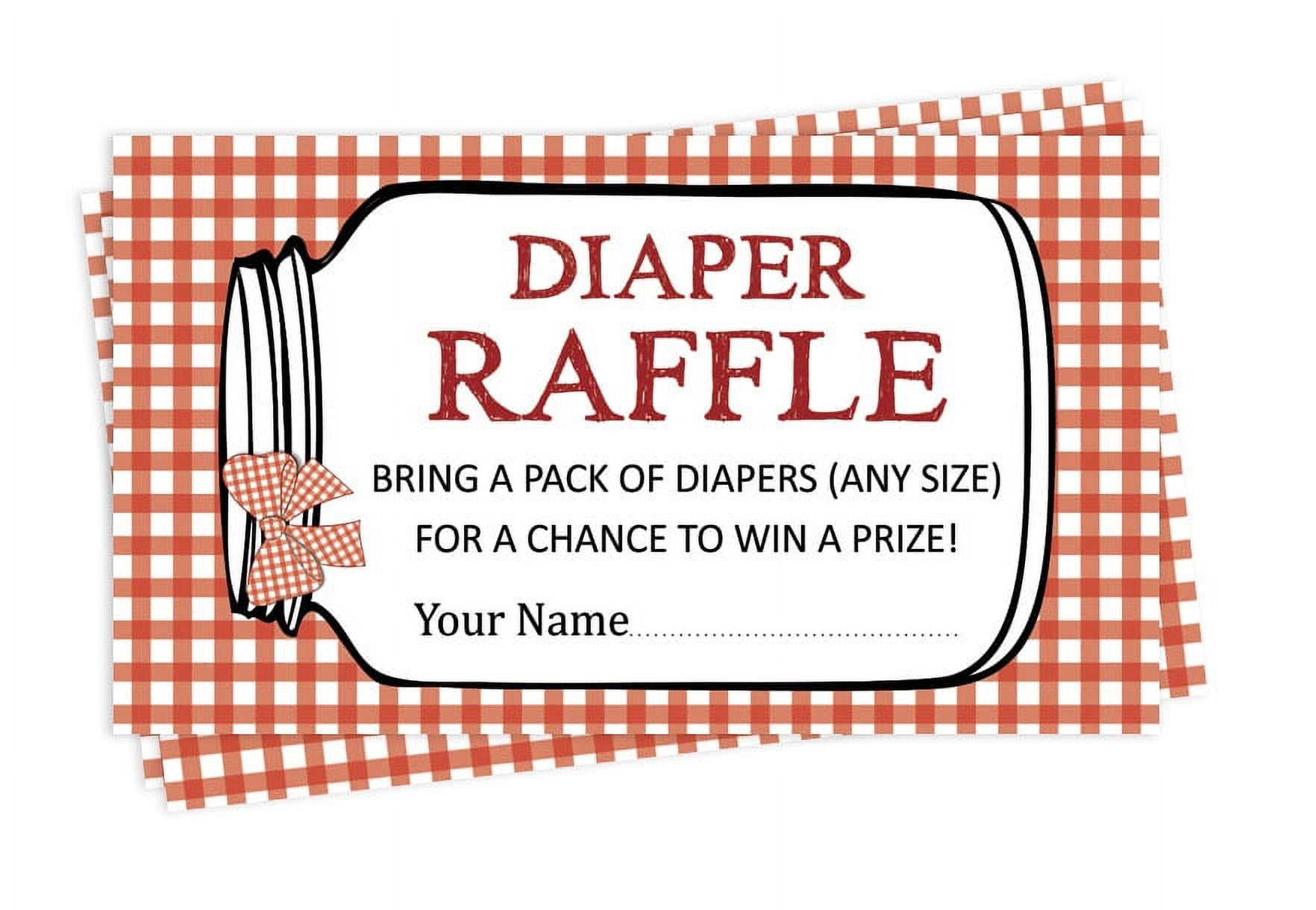 Inkdotpot 30BBQ Baby ShowerDiaper Raffle Ticket Lottery Insert Cards ...