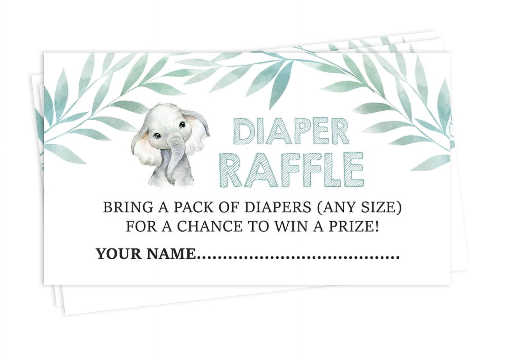 Inkdotpot 30Baby Elephant Gender Neutral Baby ShowerDiaper Raffle ...