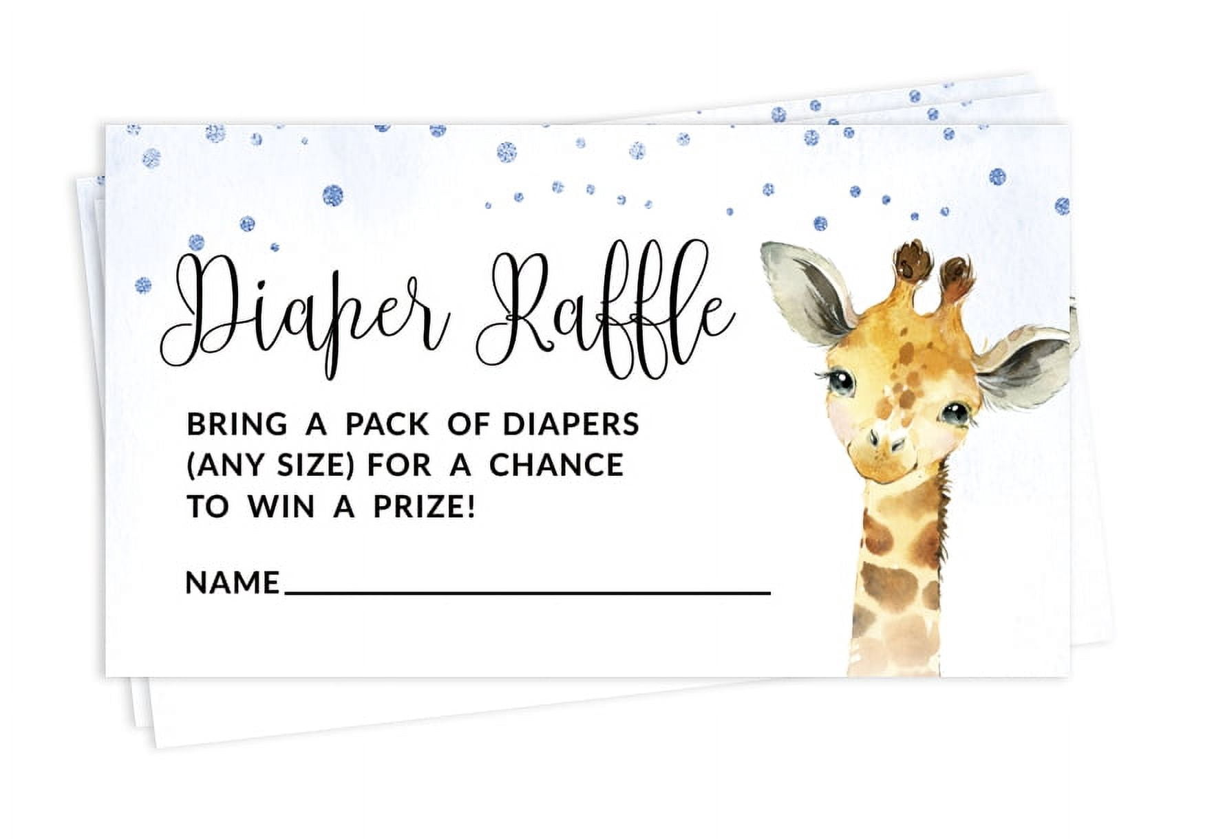 Inkdotpot 30Giraffe Jungle Animals Baby ShowerDiaper Raffle Ticket ...