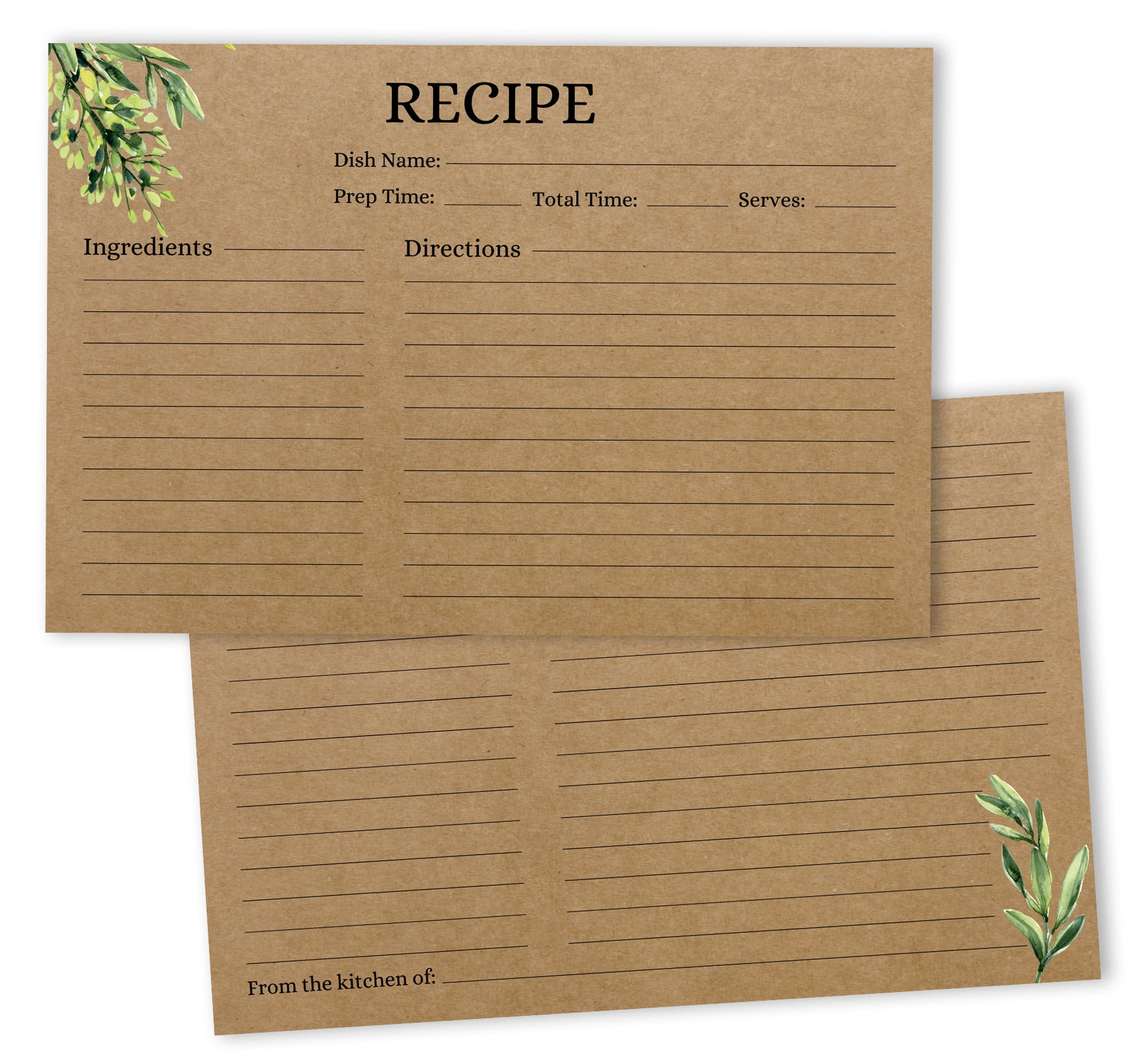 Inkdotpot 4x6 Inch Recipe Cards (Set of 50) , Thick Double Sided ...