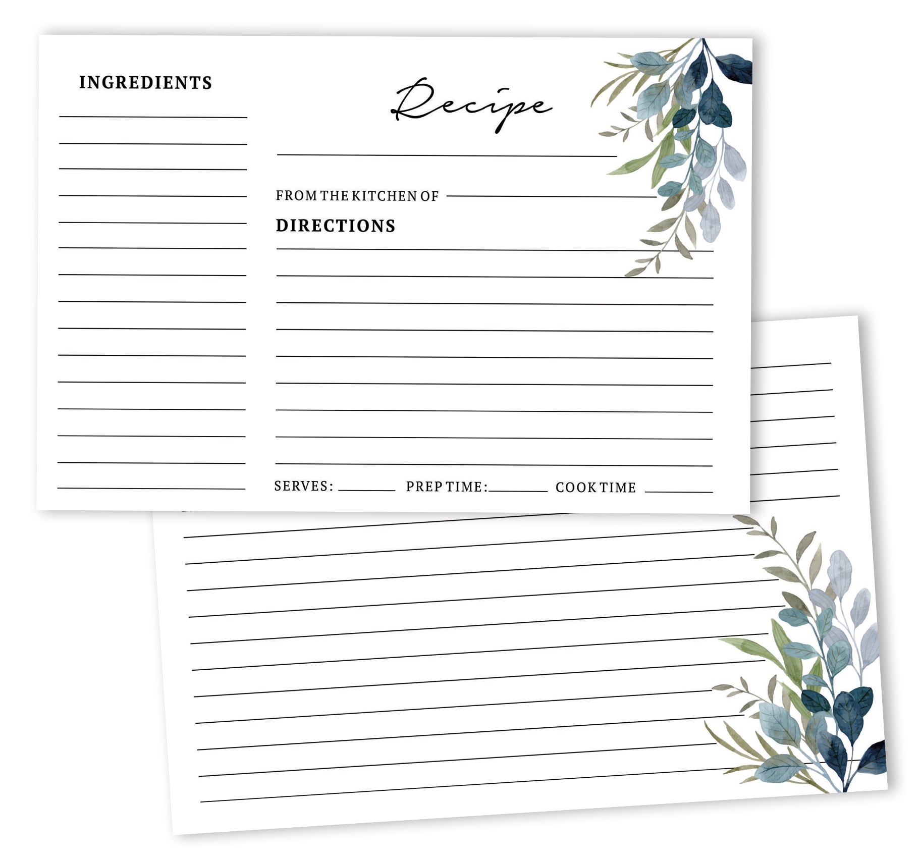 Inkdotpot 4x6 Inch Recipe Cards (Set of 50) , Thick Double Sided ...