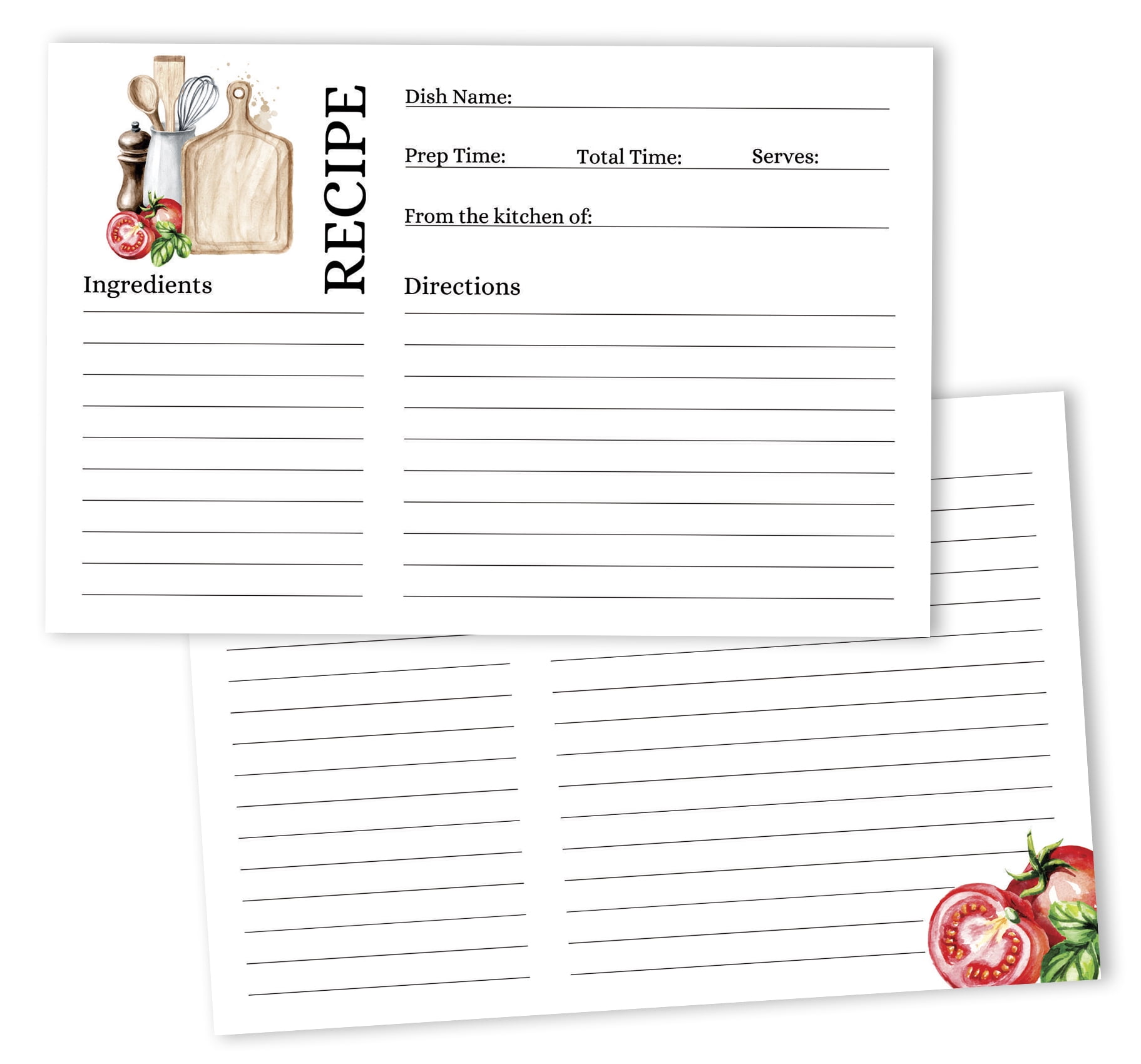 Inkdotpot 4x6 Inch Recipe Cards (Set of 50) , Thick Double Sided ...