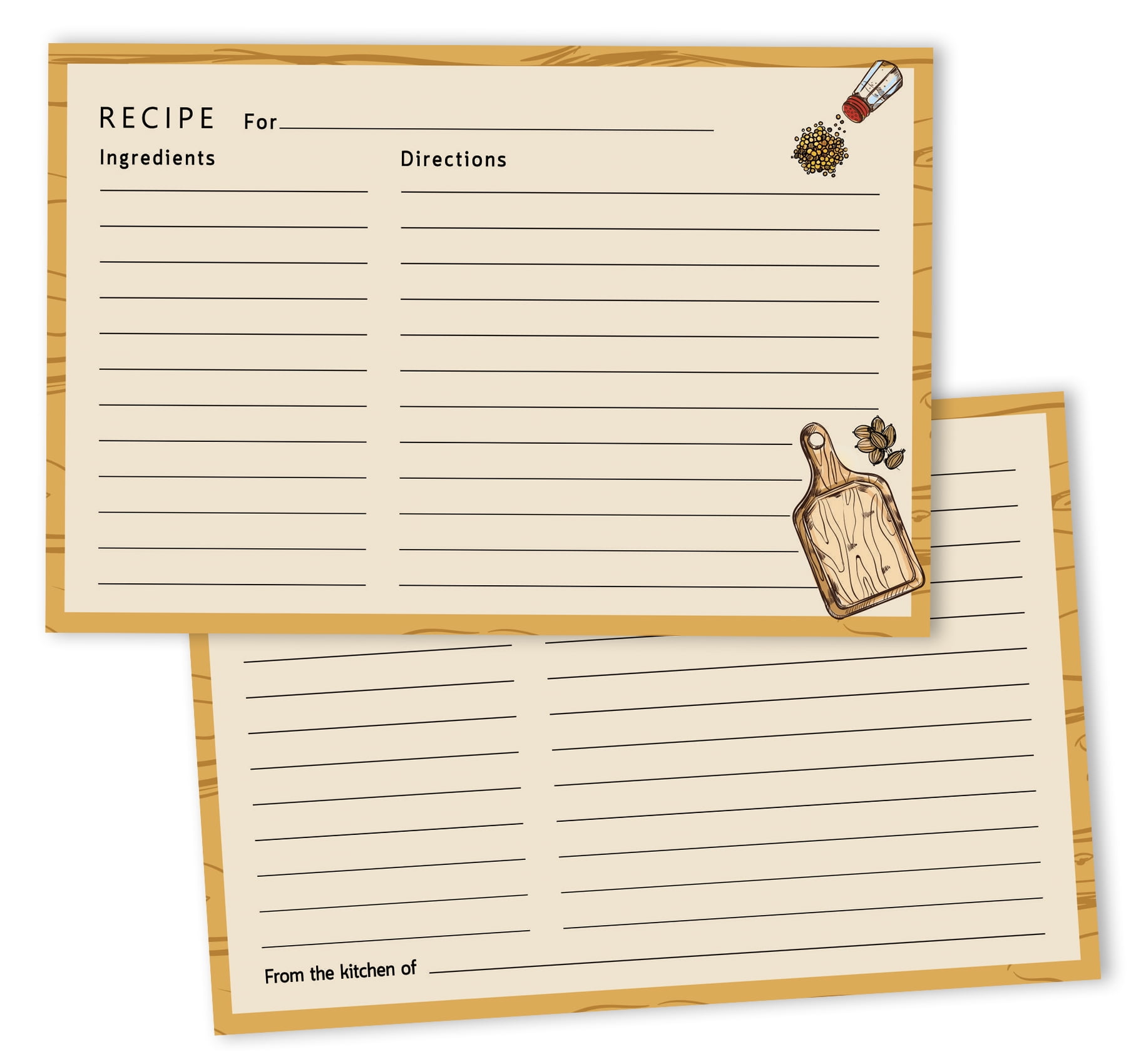 Inkdotpot 4x6 Inch Recipe Cards (Set of 50) , Thick Double Sided ...