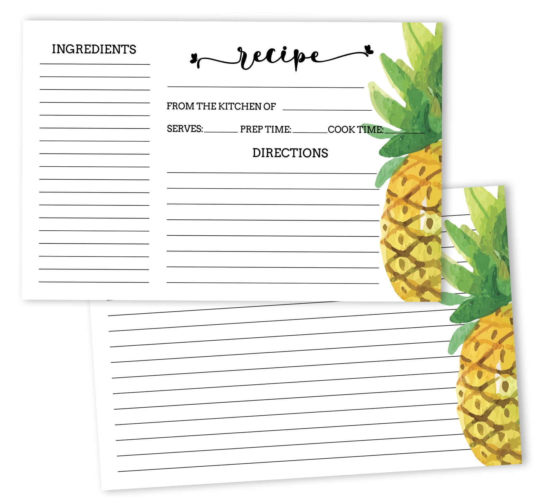 Inkdotpot 4x6 Inch Recipe Cards (Set of 50) , Thick Double Sided ...