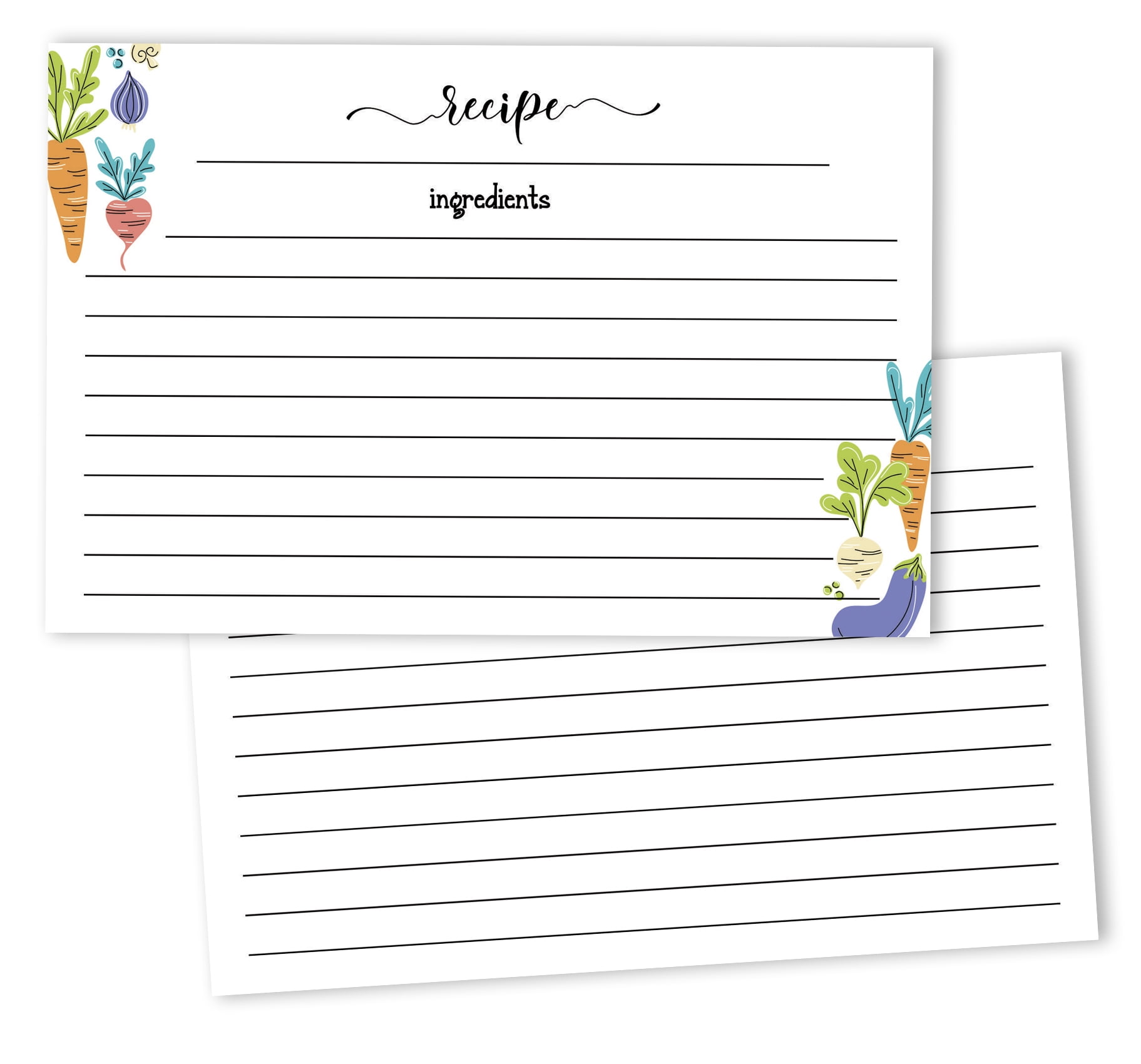 Inkdotpot 4x6 Inch Recipe Cards (Set of 50) , Thick Double Sided ...