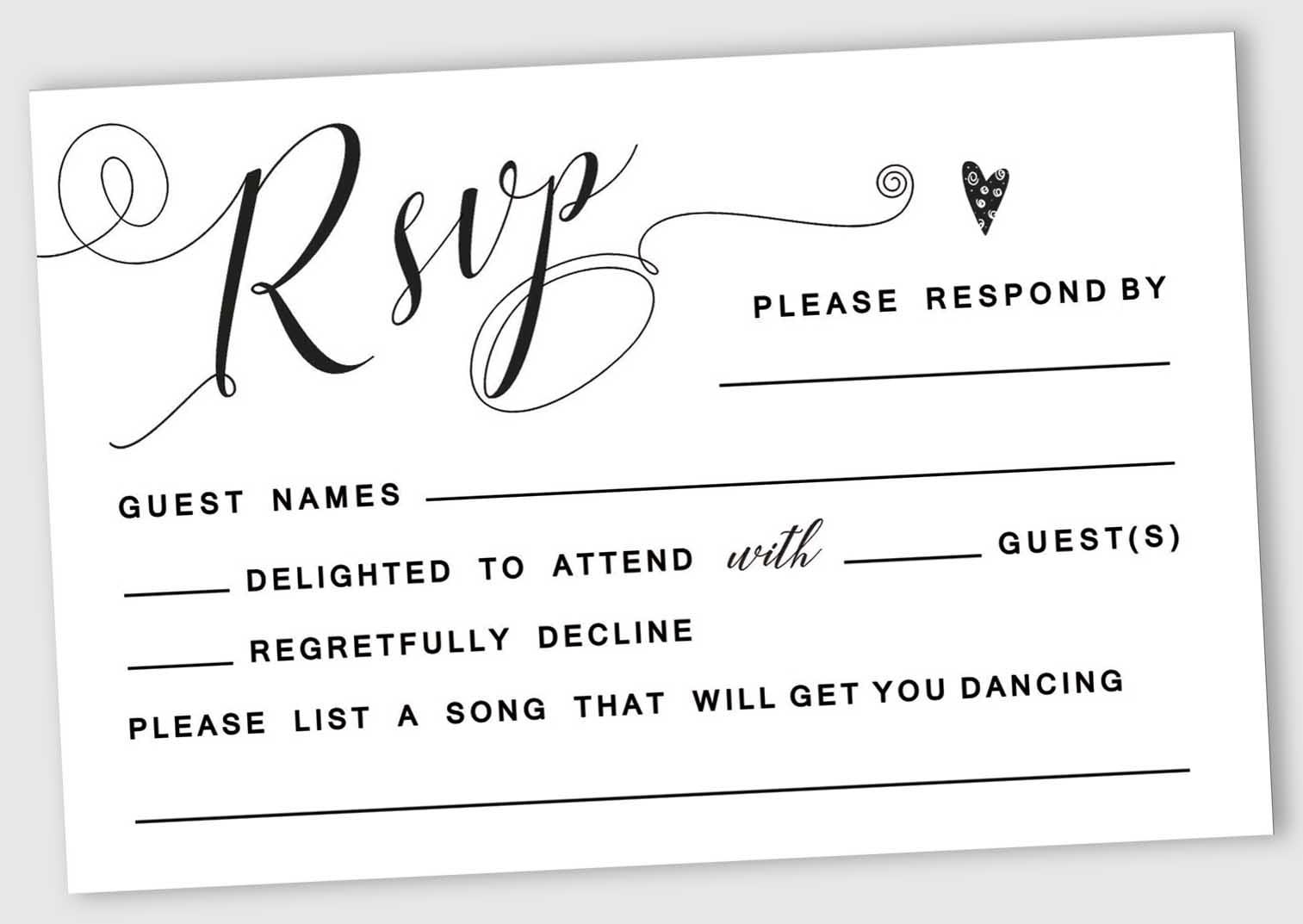 Inkdotpot 50 Blank RSVP Cards With White Envelopes White 4"x6" Response ...