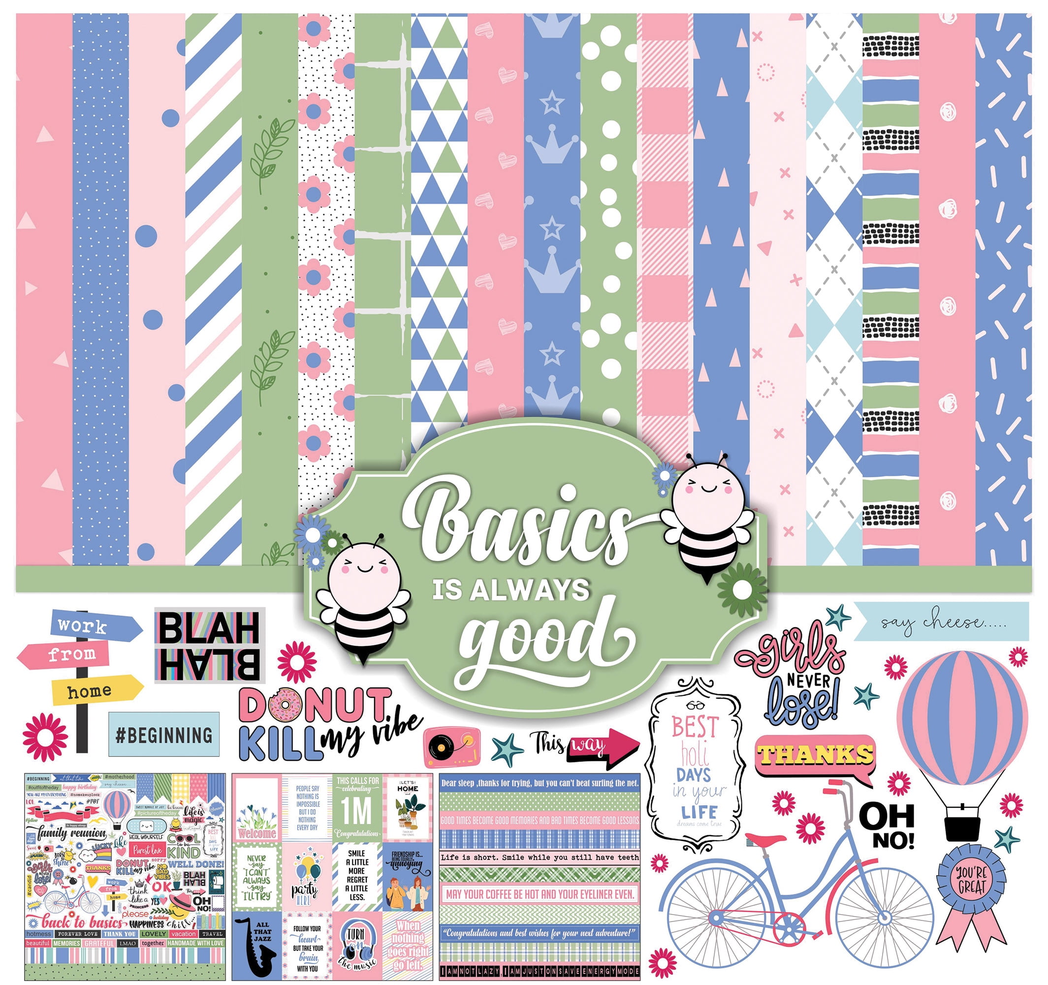 Inkdotpot Basics Is Always Good, Pastel Theme Collection Double,Sided ...