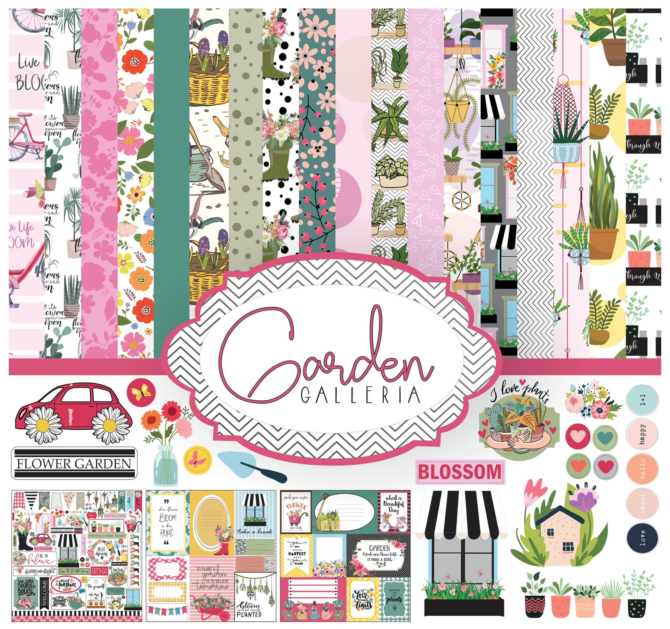 Inkdotpot Floral House Plants Theme Collection Double-Sided Scrapbook ...