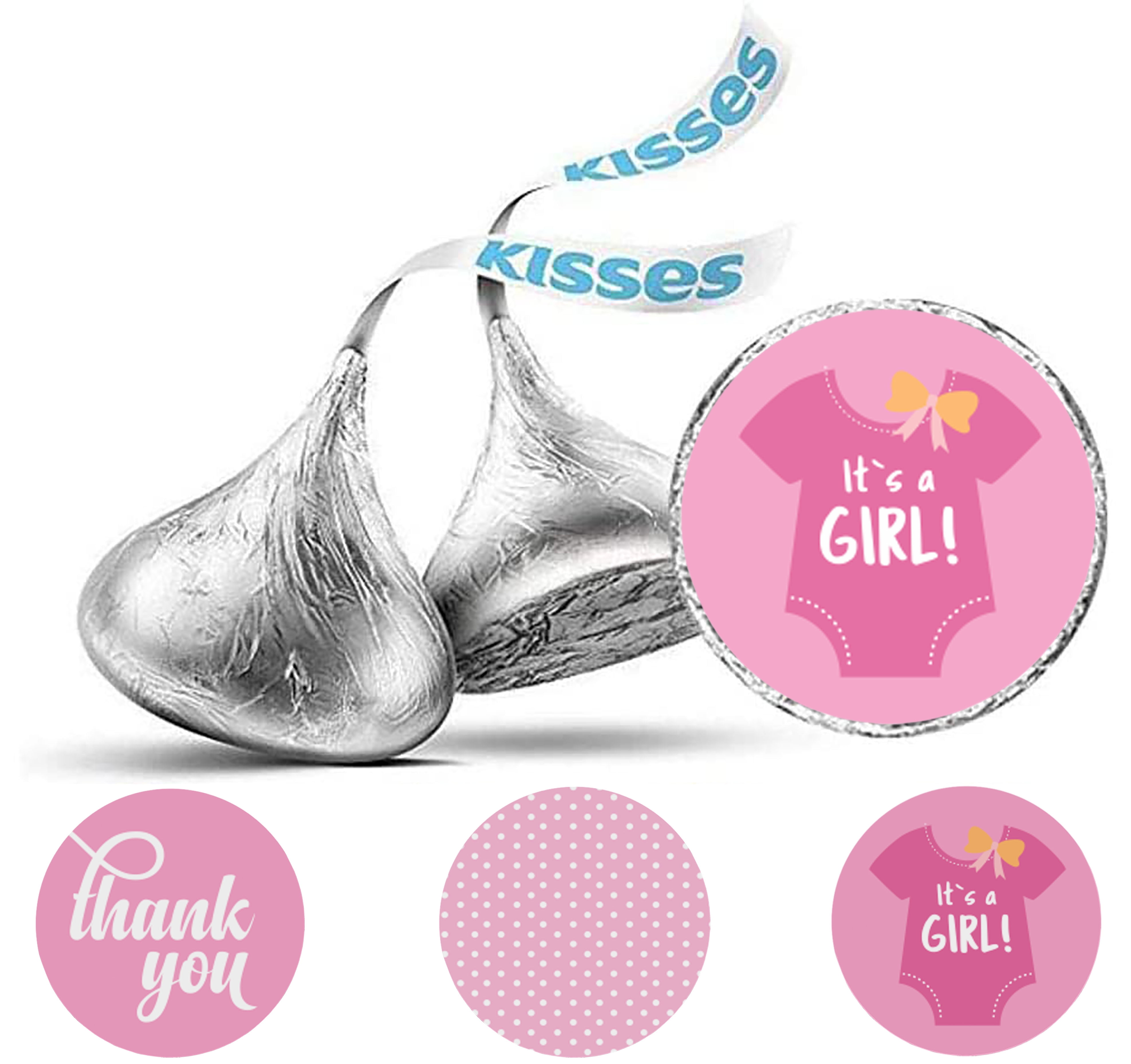 Inkdotpot Girl Baby Shower Party Collection, Pack of 190 Stickers For ...