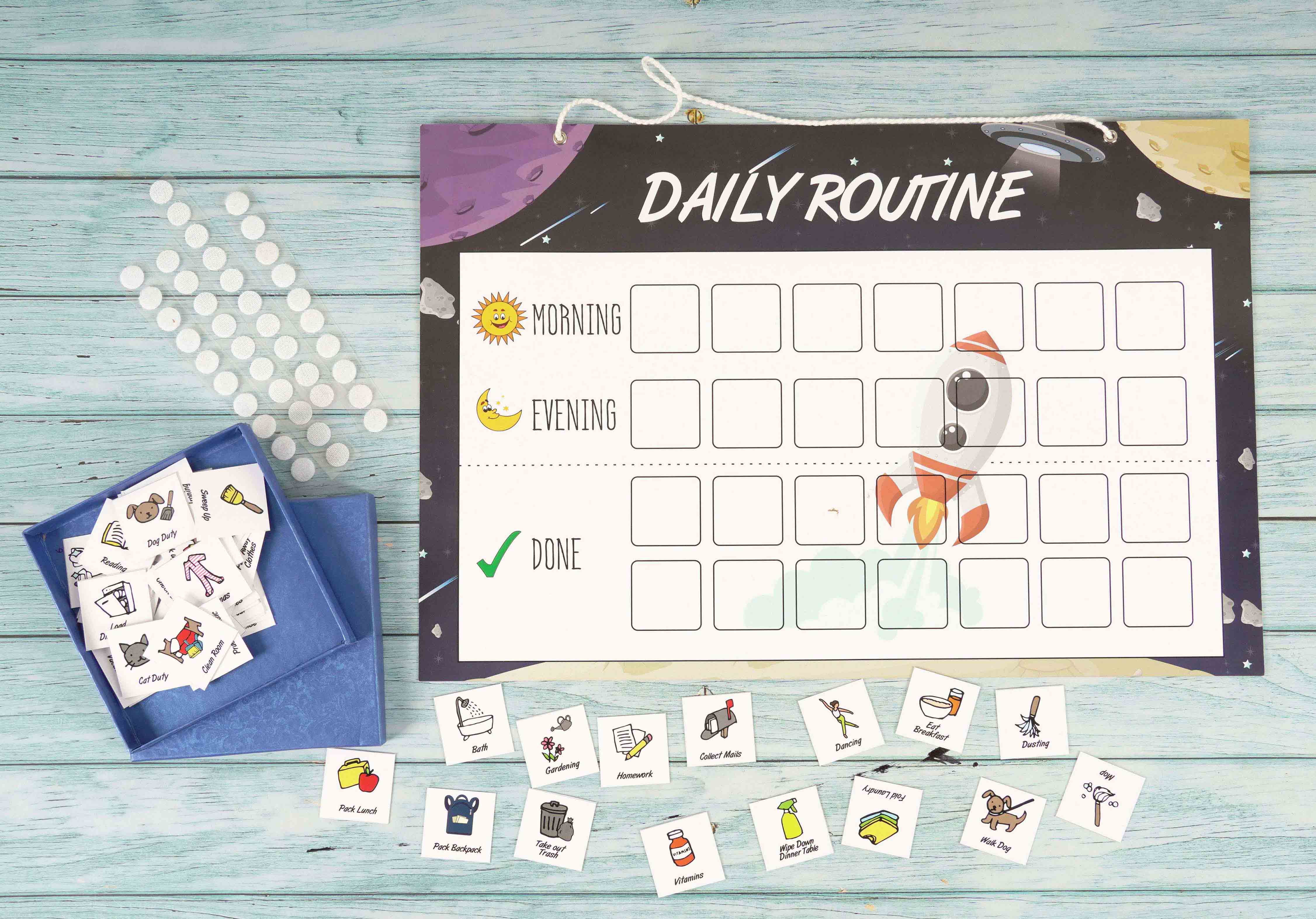 Inkdotpot Kids Daily Responsibility Checklist, Hanging Chore Chart ...