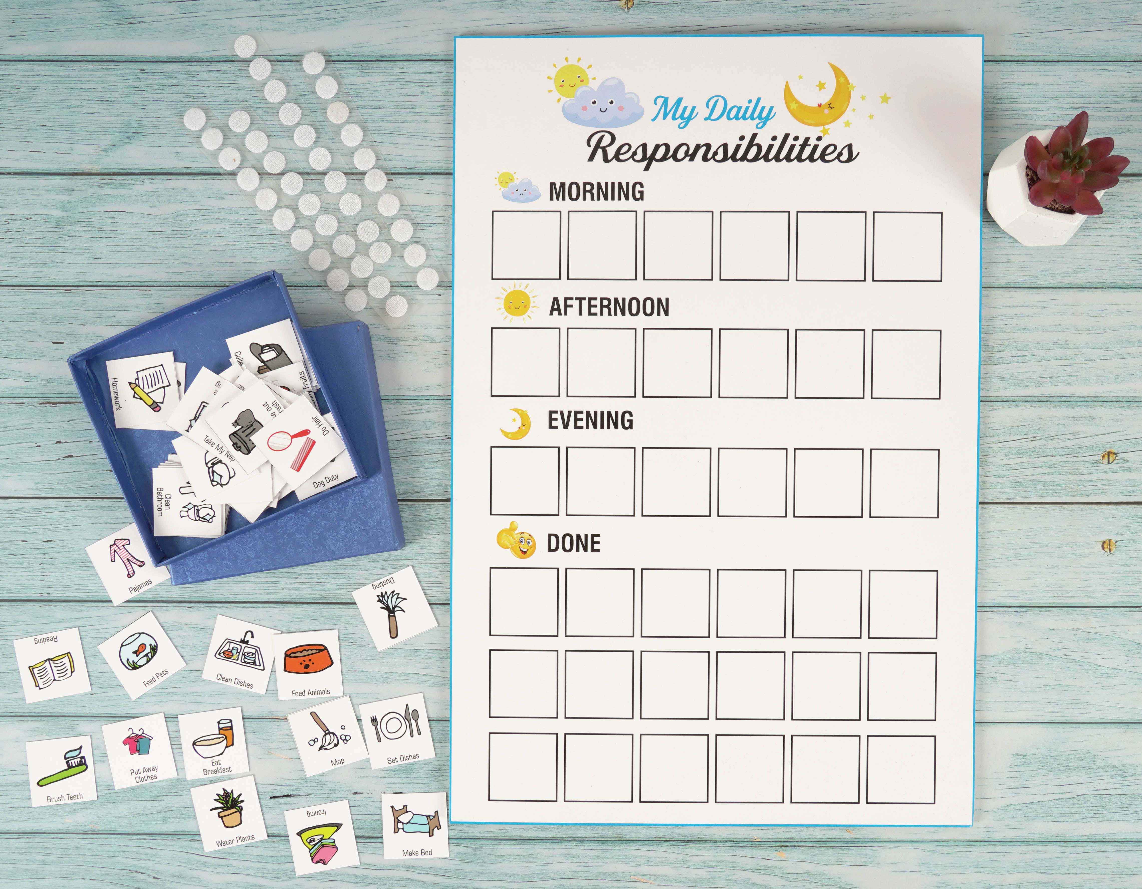 Inkdotpot Kids Daily Responsibility Checklist, To-Do list- Daily ...