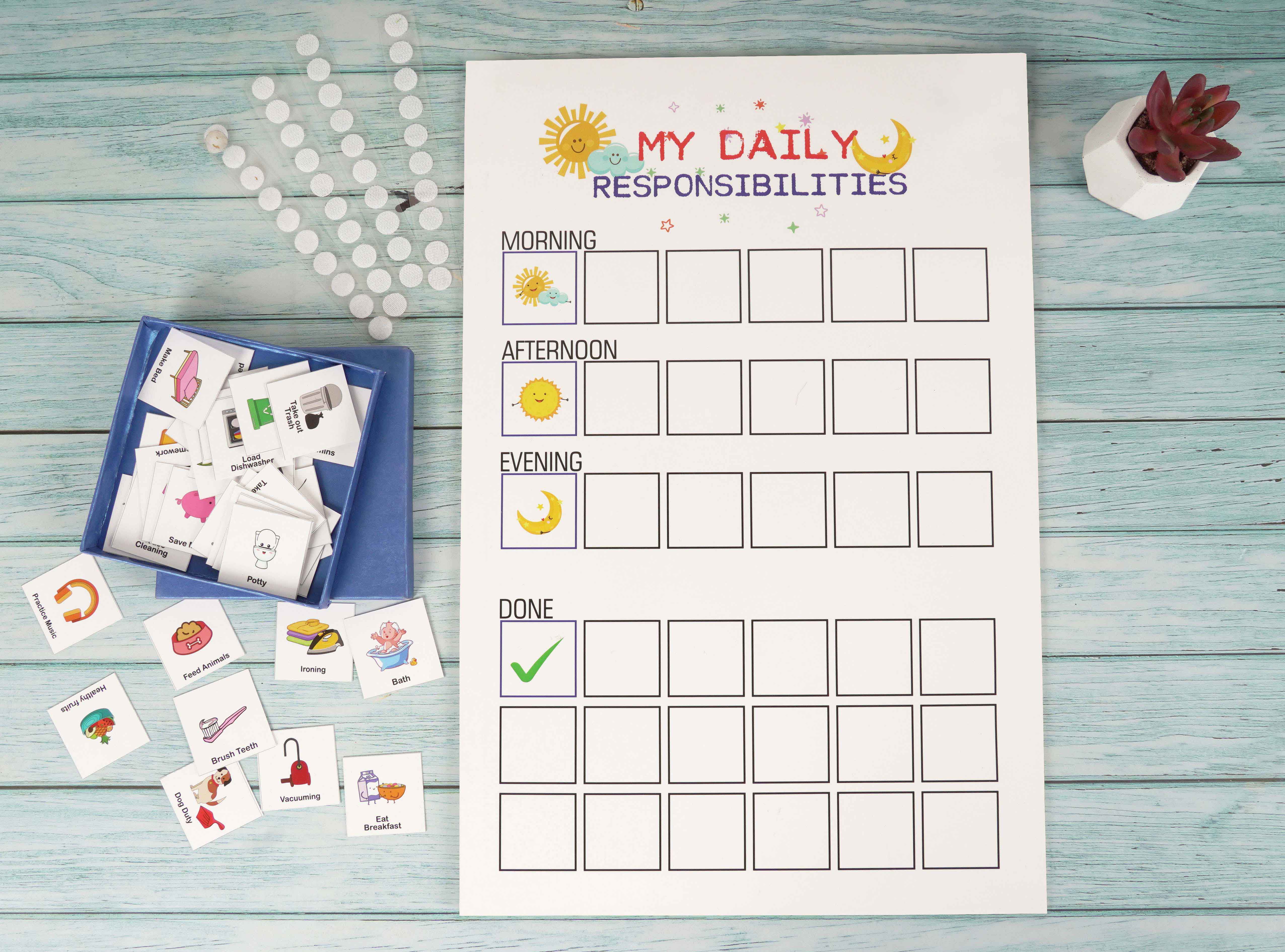 Inkdotpot Kids Daily Responsibility Checklist, To-Do list- Daily ...