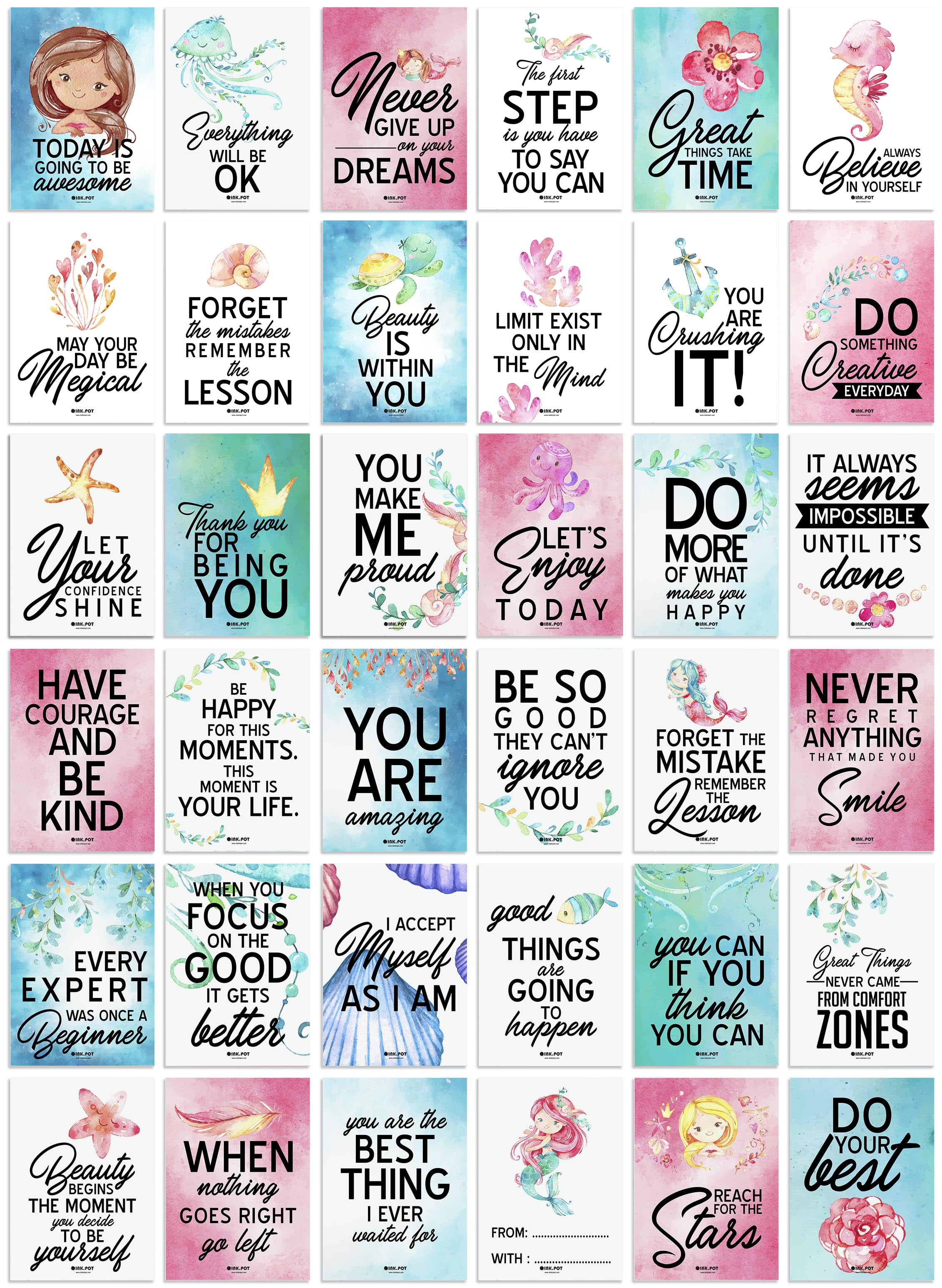 Inkdotpot Lunch Box Notes For Adults/ Teens,Motivation Inspiration ...