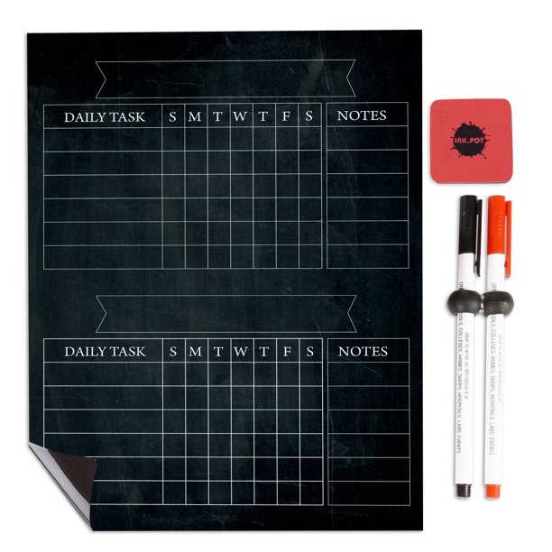 Inkdotpot MagneticWhiteboard Border ChoreChart ForRefrigerator- Dry ...