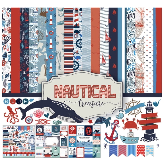 Nautical Scrapbook Paper for Crafts