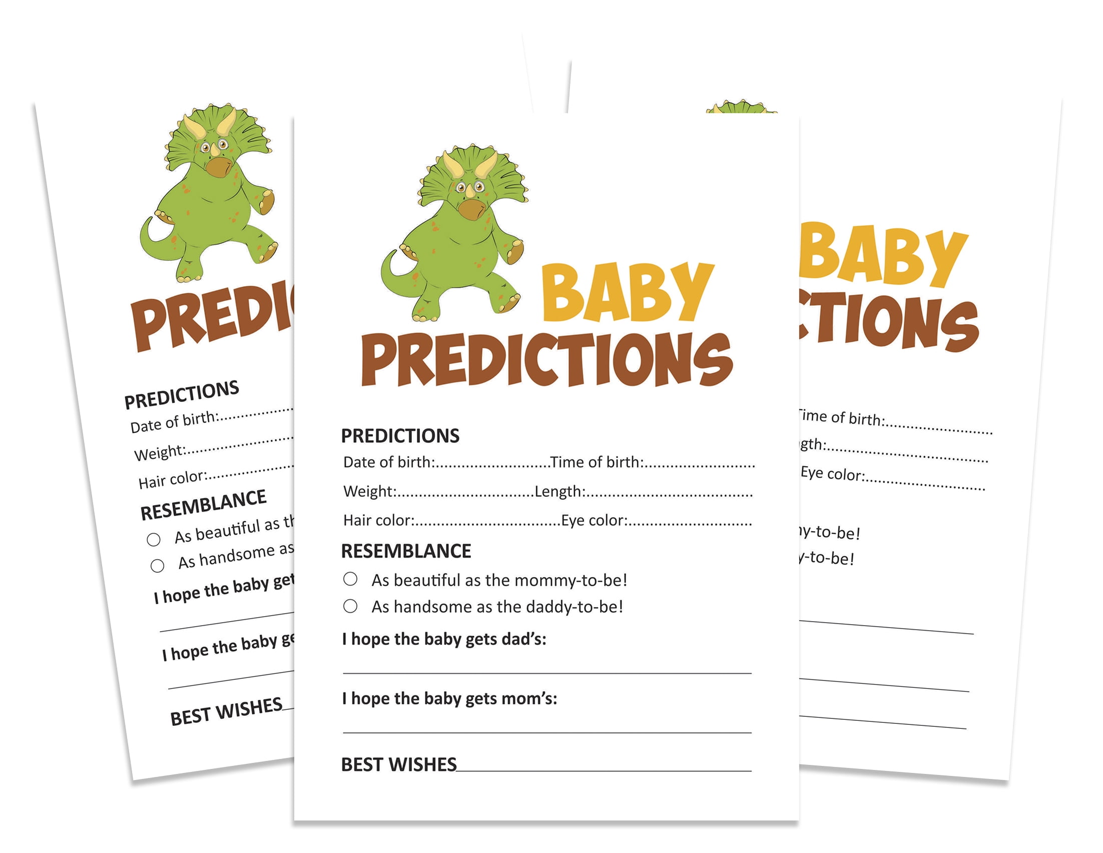 Inkdotpot Pack of 50, Boy Baby Shower Party Collection, Prediction ...