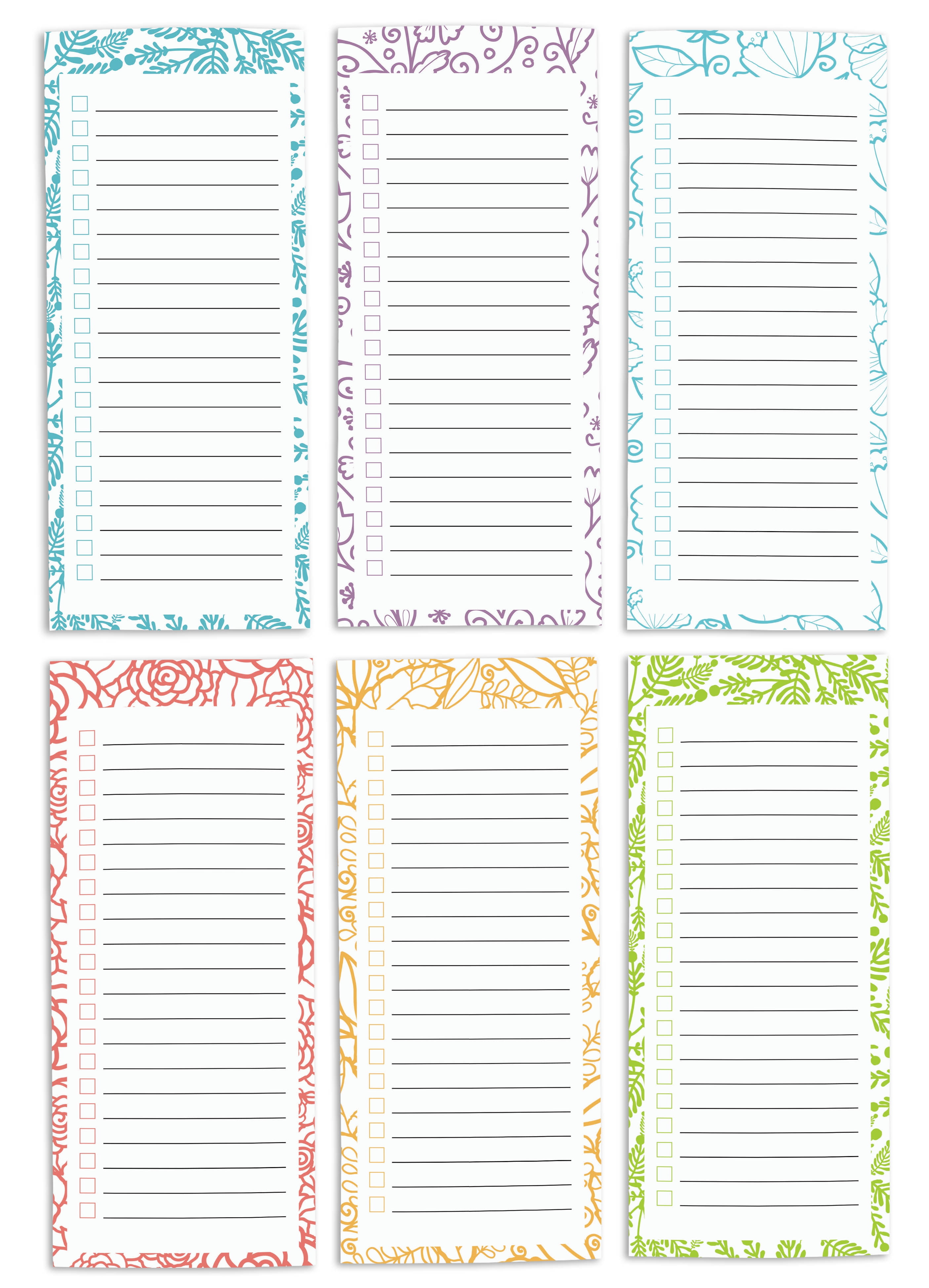 Inkdotpot Pack of 6 Funny Magnetic Dry Erase List For Fridge, Wipe ...