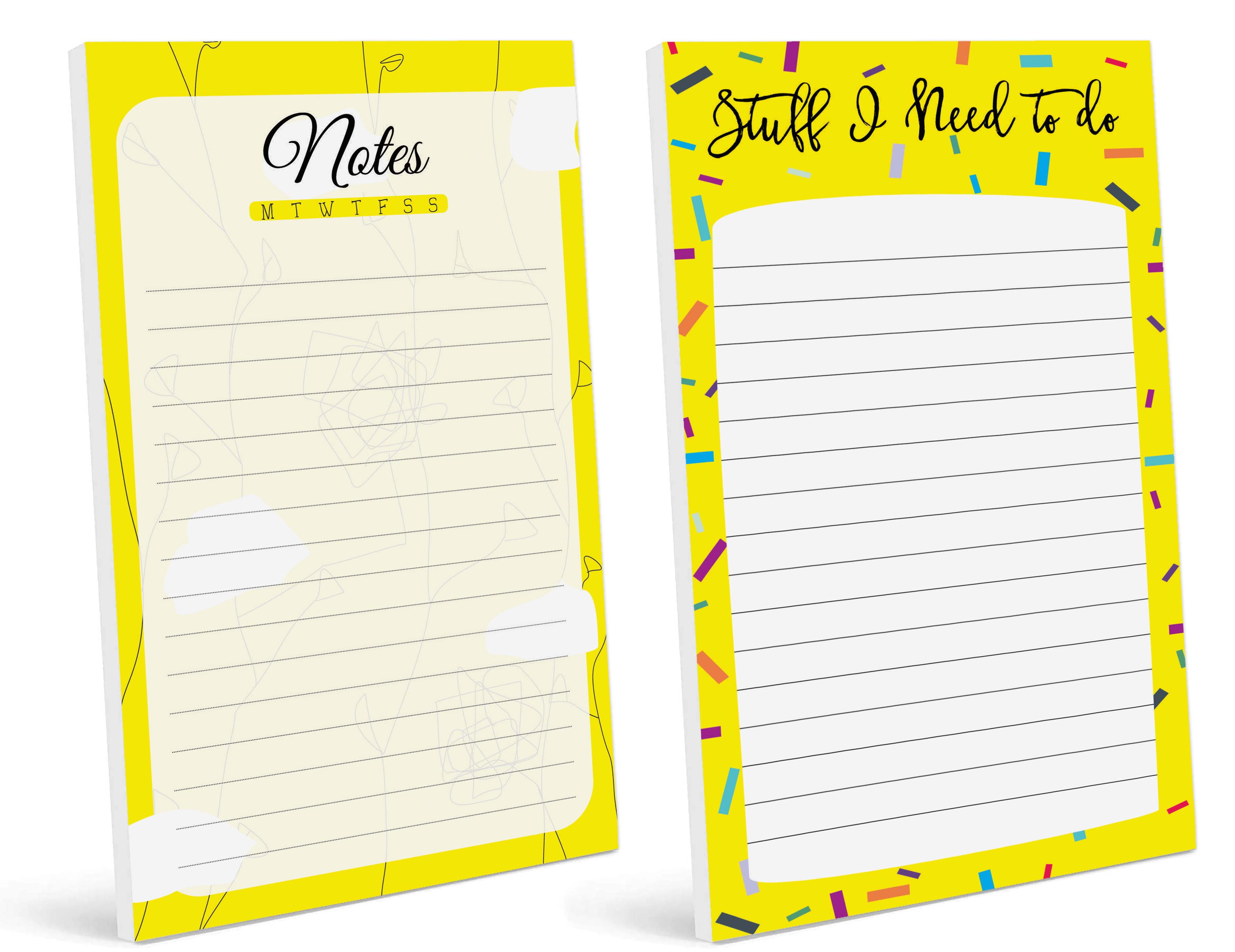 Inkdotpot Pack Of 2 Daily Planner List Undated Notepads, Memo Pad To-Do ...