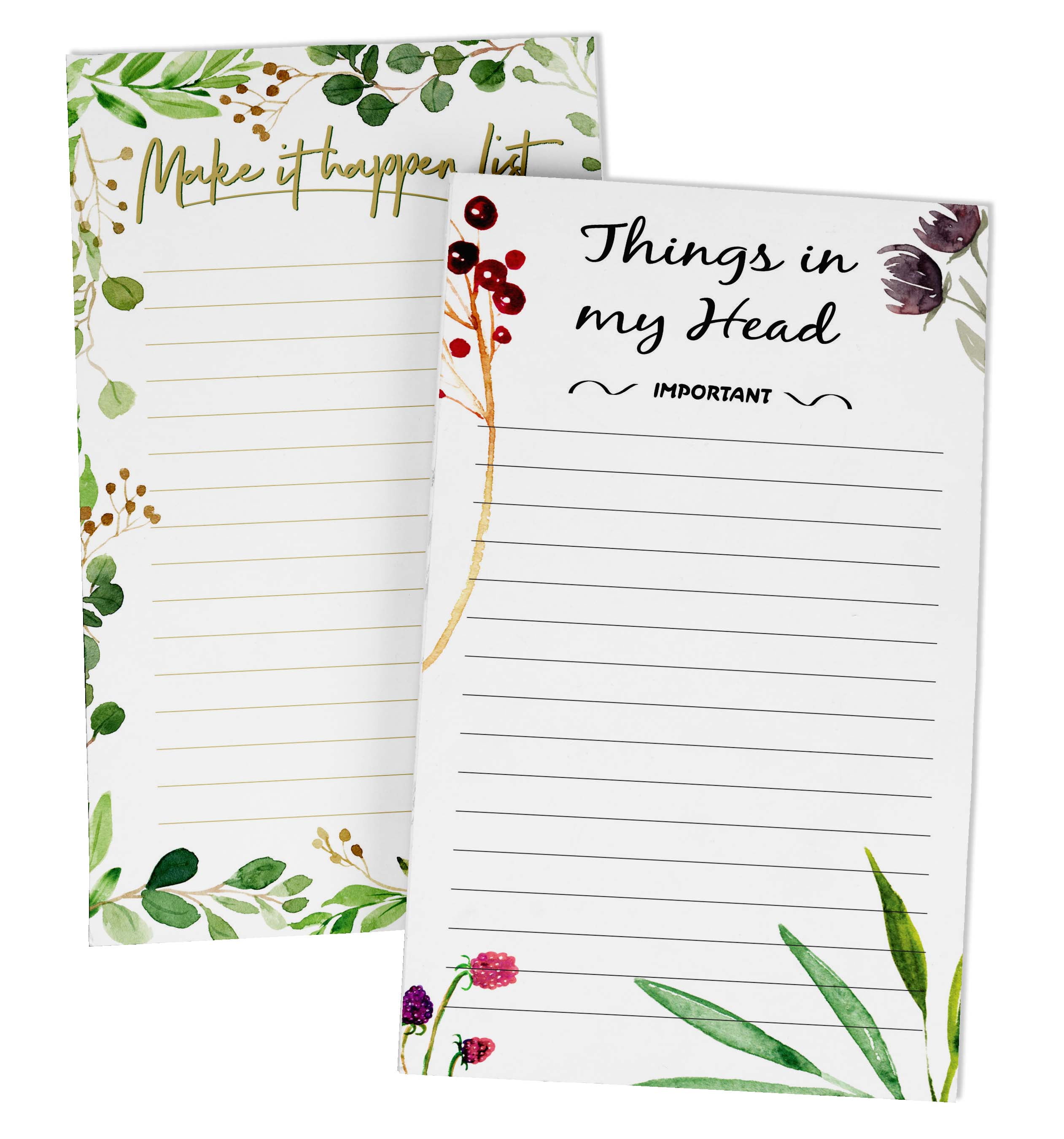 Inkdotpot Pack Of 2 Daily Planner List Undated Notepads, Memo Pad To-Do ...