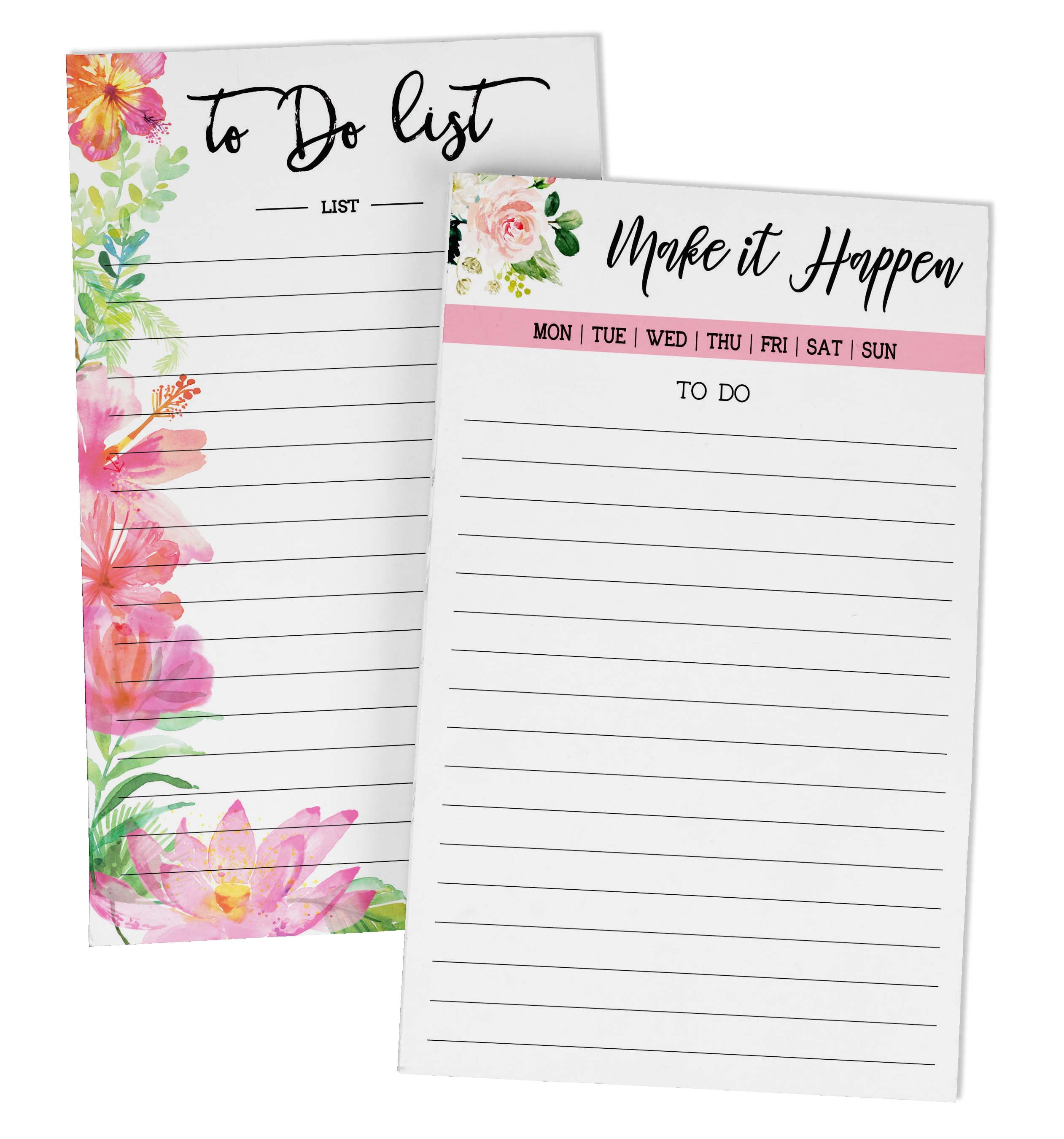 Inkdotpot Pack Of 2 Daily Planner List Undated Notepads, Memo Pad To-Do ...