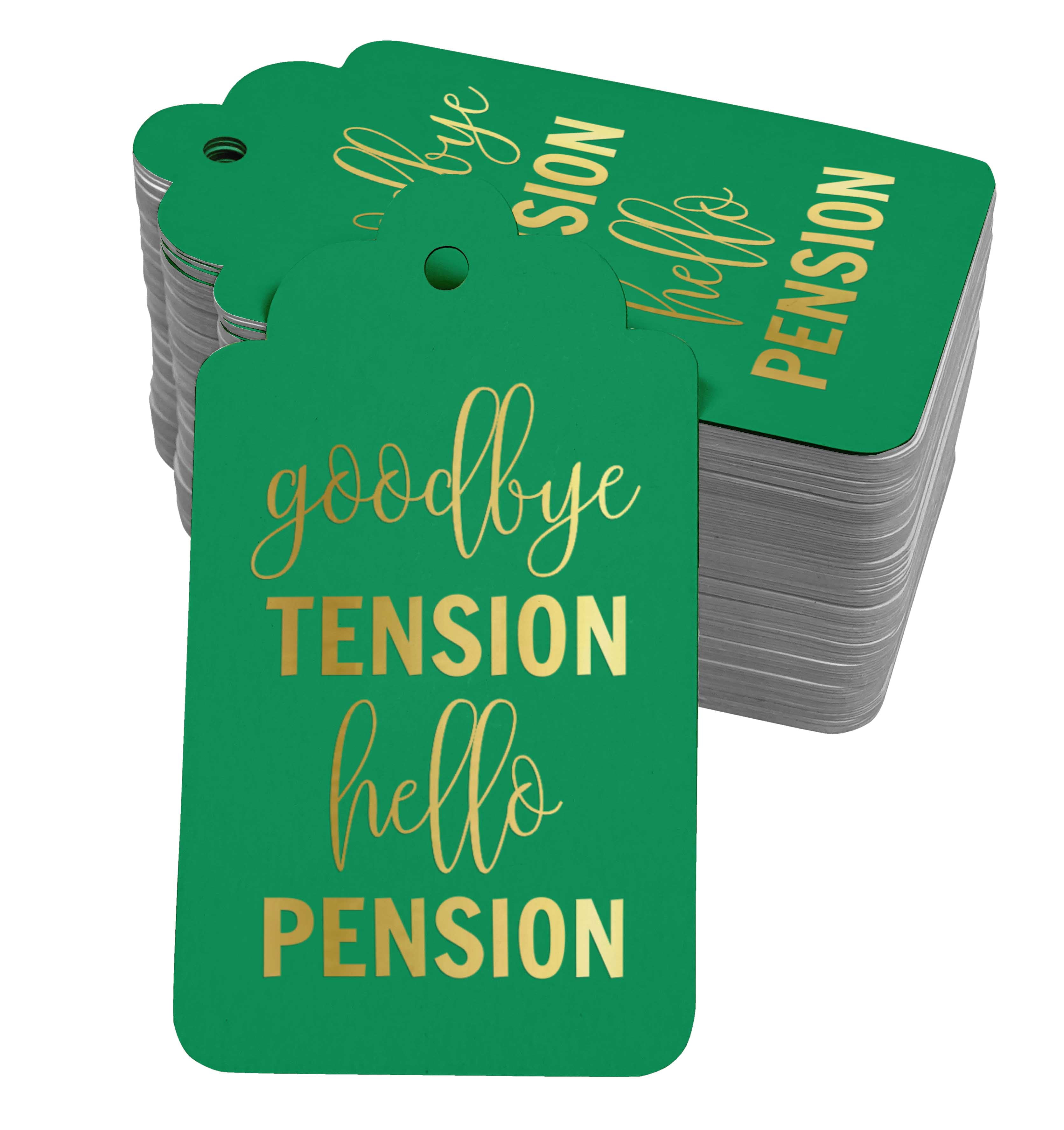 Inkdotpot Pack Of 50 Good Bye Tension Hello Pension Retirement Favor ...