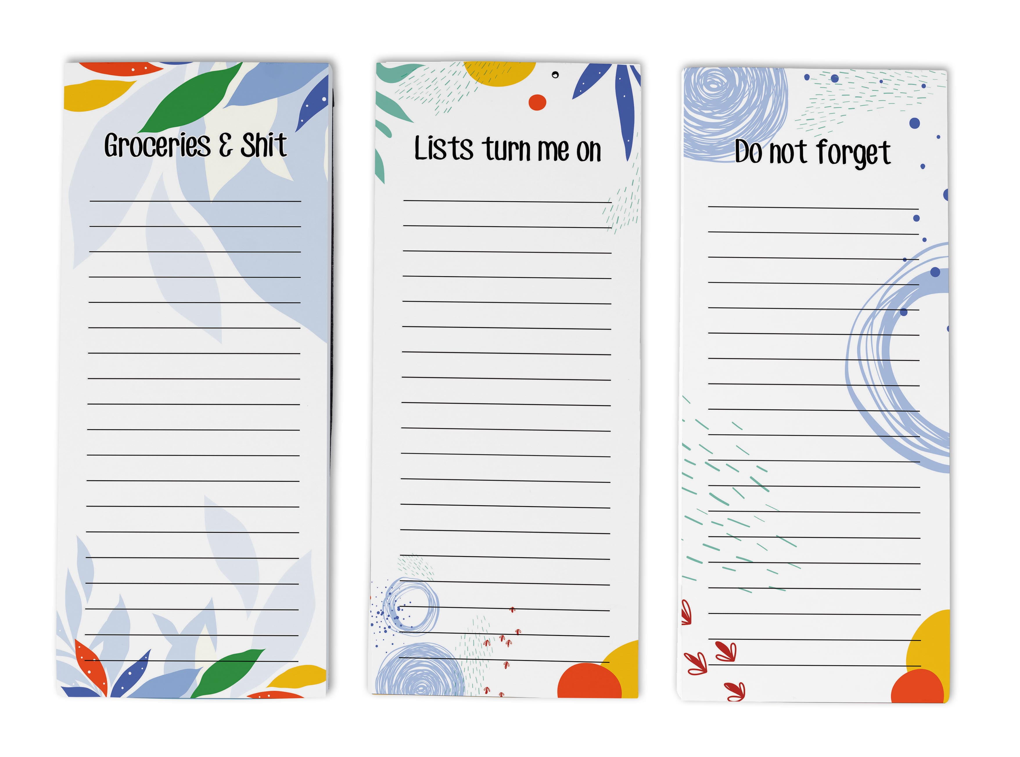 Inkdotpot Pack of 3 Magnetic Fridge To-Do List Notepads- Magnetic Memo ...