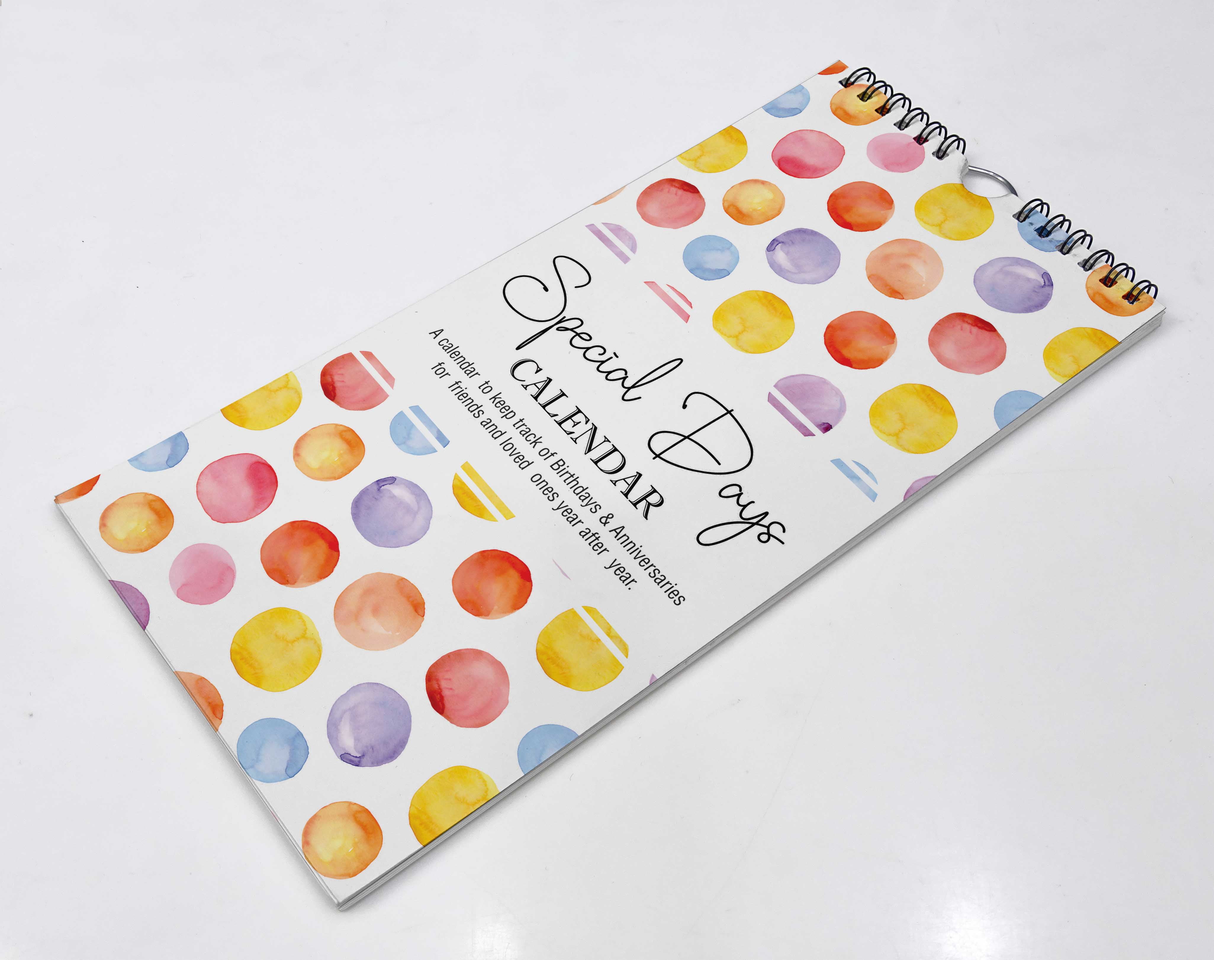 Inkdotpot Polka Dots Perpetual Calendar Birthday Wall Hanging ...