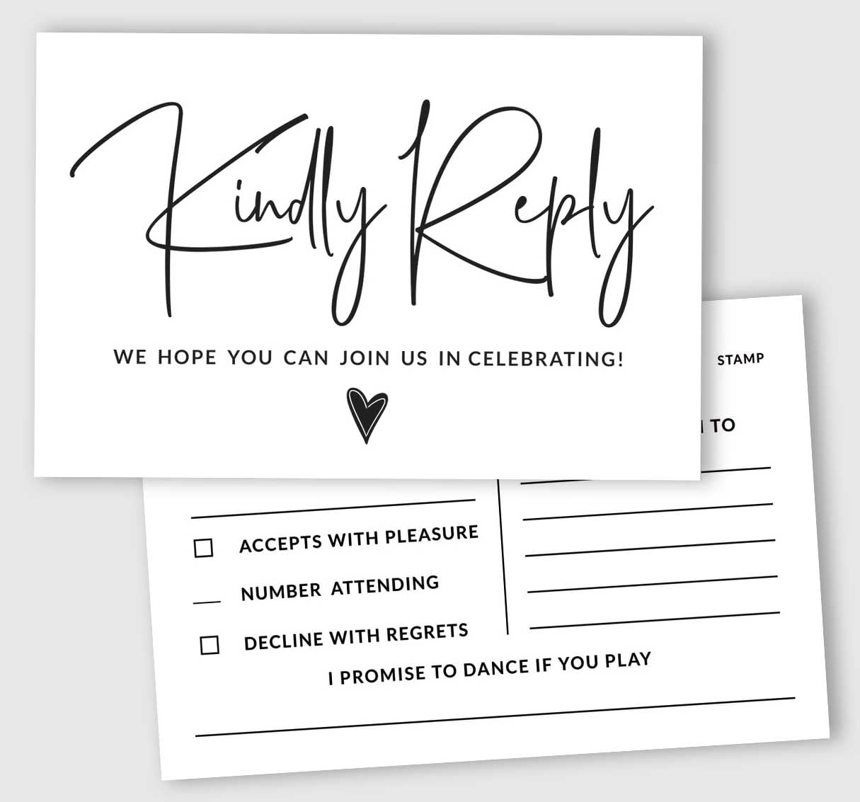 Inkdotpot RSVP Postcards (Set Of 50) 4"X6" Blank With Mailing Side,RSVP ...