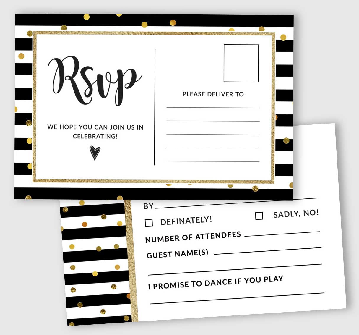 Inkdotpot RSVP Postcards (Set Of 50) 4"X6" Blank With Mailing Side,RSVP ...