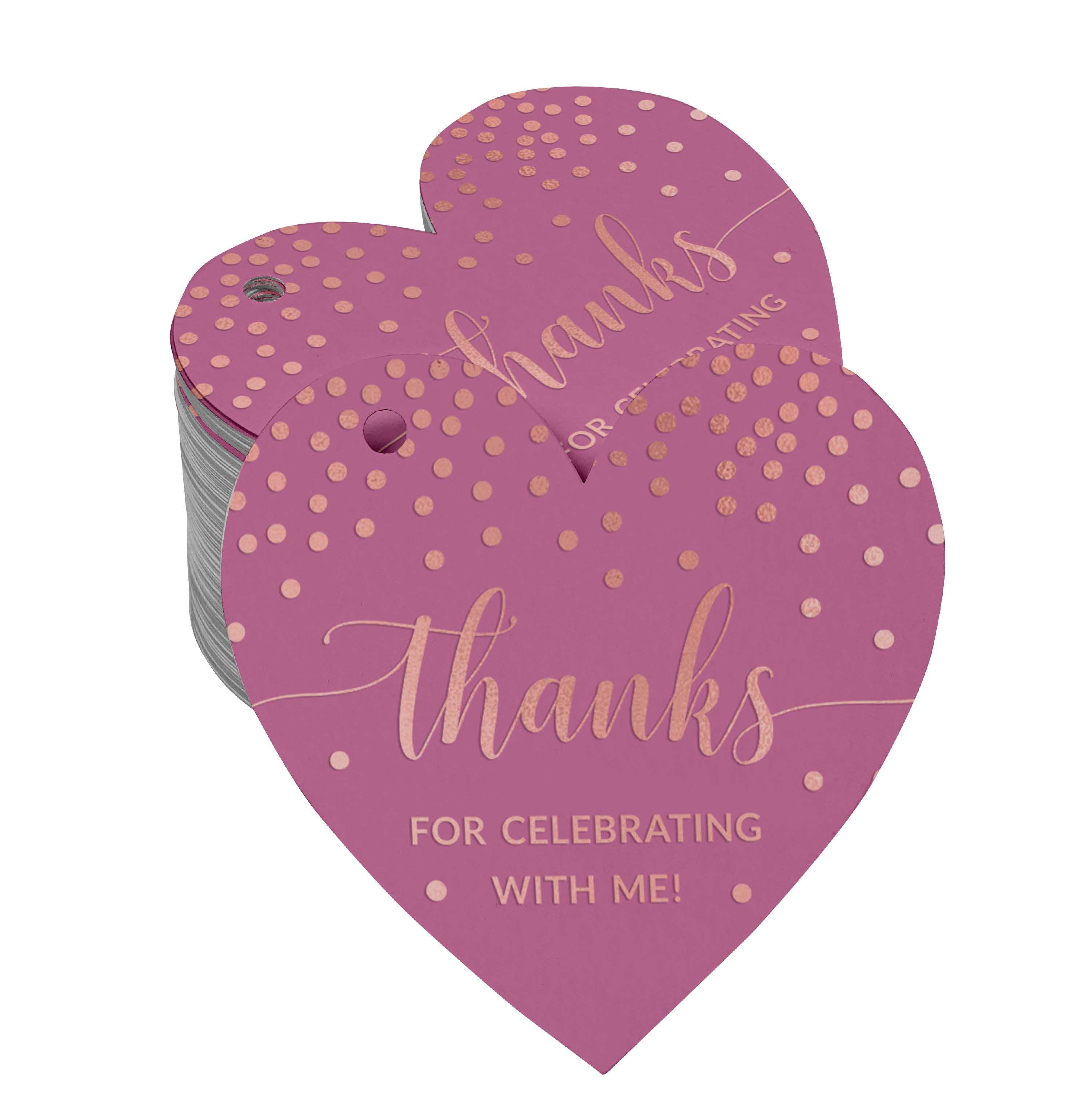 Inkdotpot Rose Gold Foil Paper Hang Tags Thanks For Celebrating With Me ...