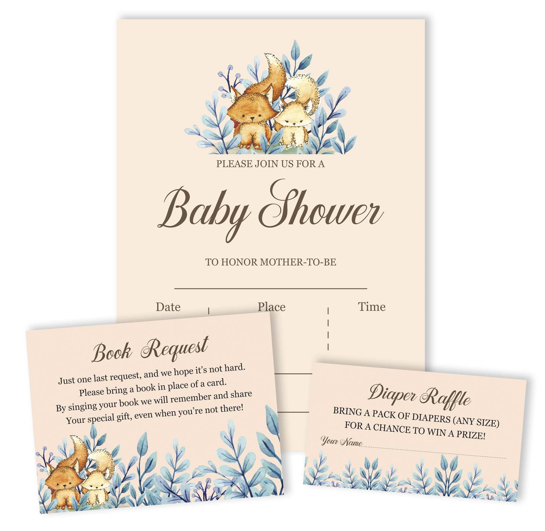 Inkdotpot Set Of 30AnimalsBaby Shower Invitations-Diaper Raffle Tickets ...