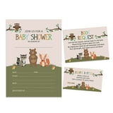 Inkdotpot Set Of 30Jungle Animals Baby Shower Invitations-Diaper Raffle ...