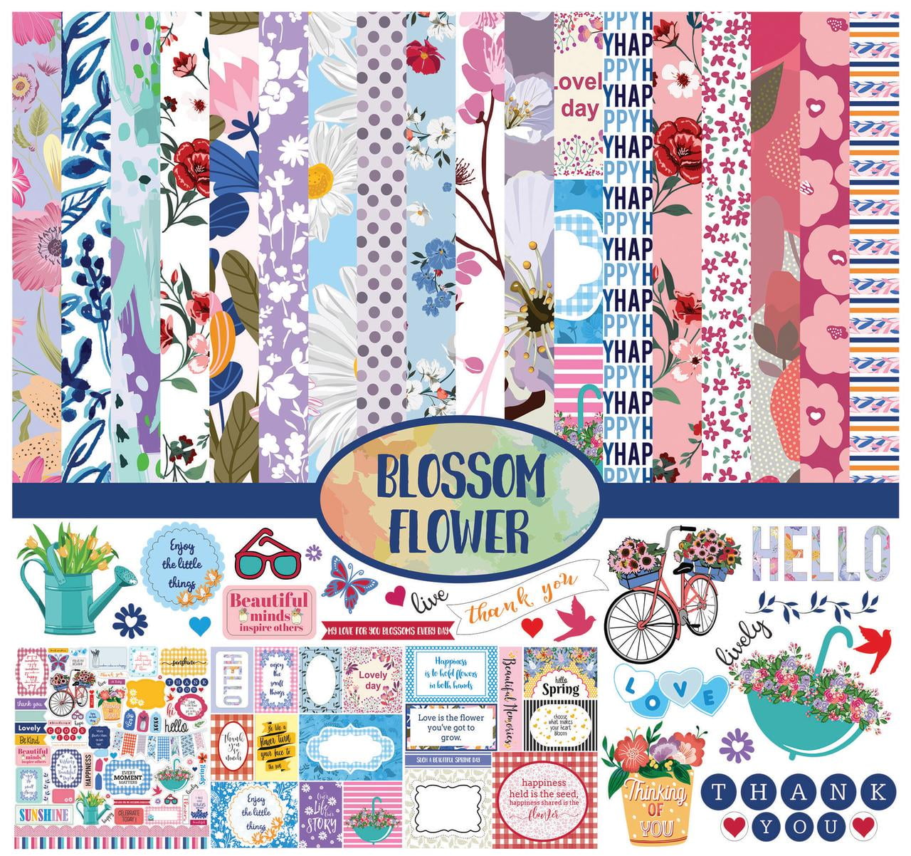 Inkdotpot Spring Blossom Flower Theme Collection Double-Sided Scrapbook ...